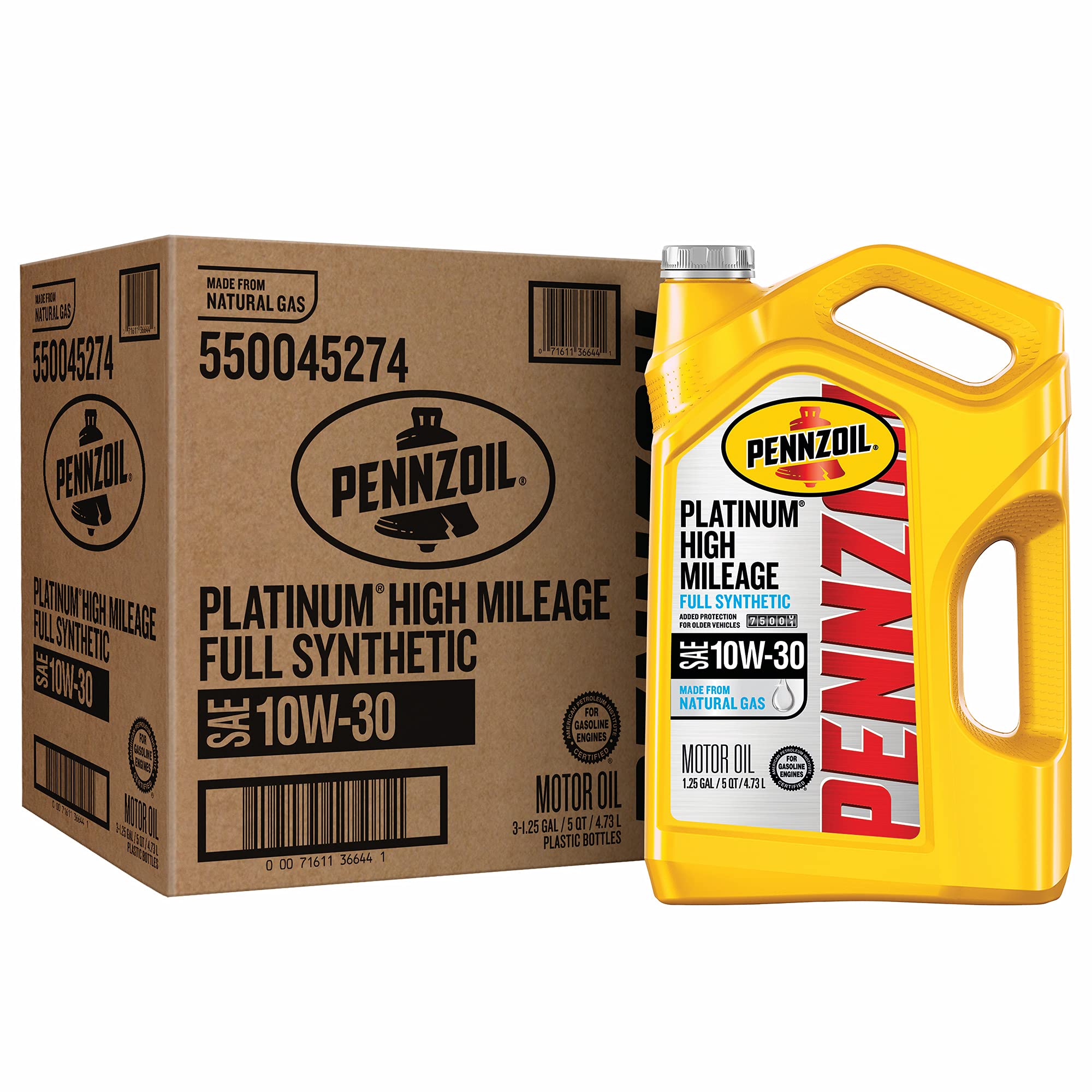 Snapklik.com : Platinum High Mileage Full Synthetic 10W-30 Motor Oil ...