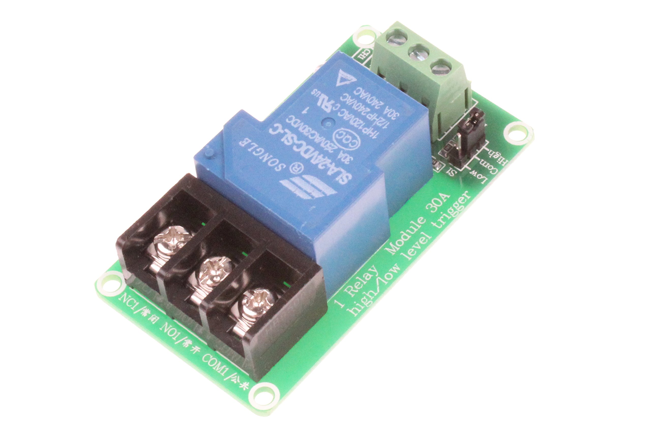 Snapklik.com : NOYITO 30A 1-Channel Relay Module High Low Level Trigger