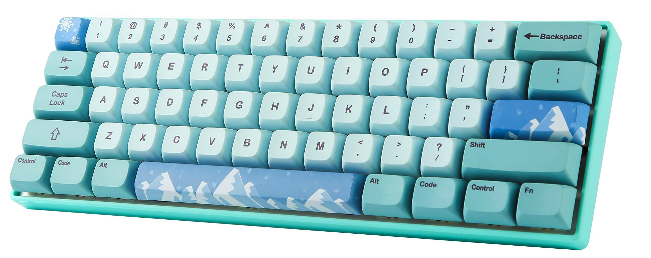 Watch BOYI Iceberg Blue Snow Theme 61 Mini RGB Hot-Swap Keyboard on ...
