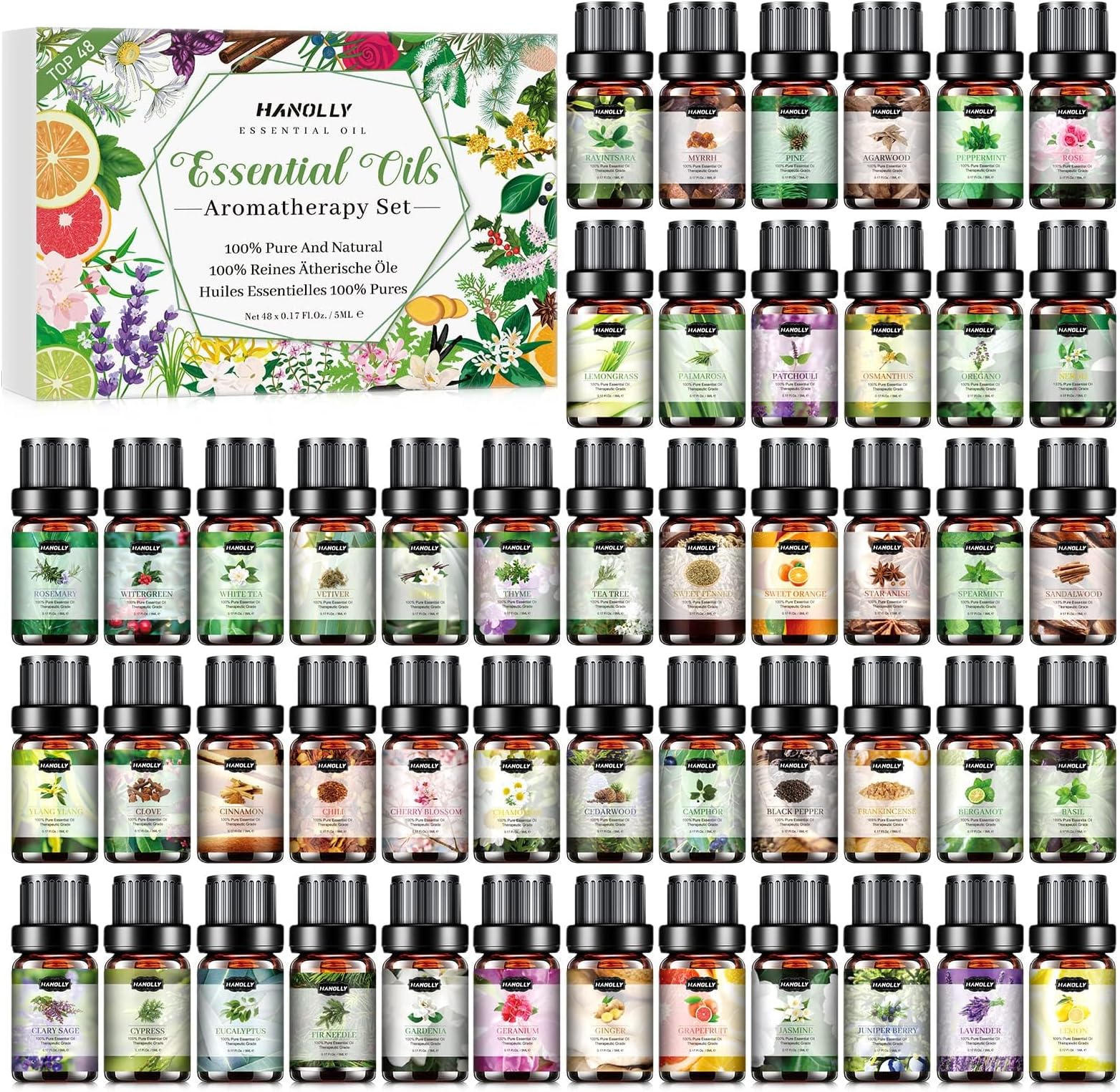 Amazon.com: Ultimate Essential Oil Set 32-5 ml 100% Pure Therapeutic ...