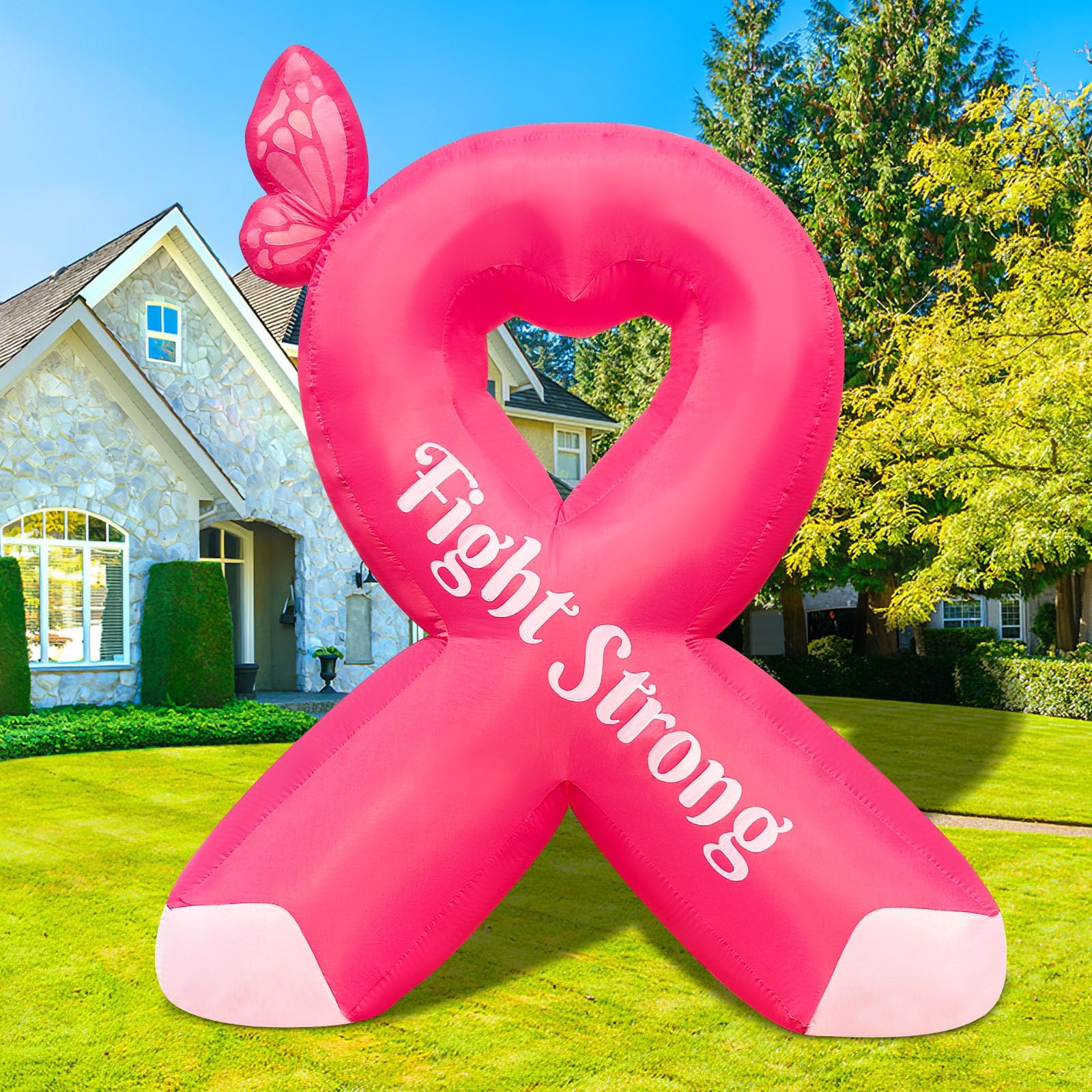 Amazon.com: VIHOSE 3.9 Ft Breast Cancer Awareness Decorations Breast ...