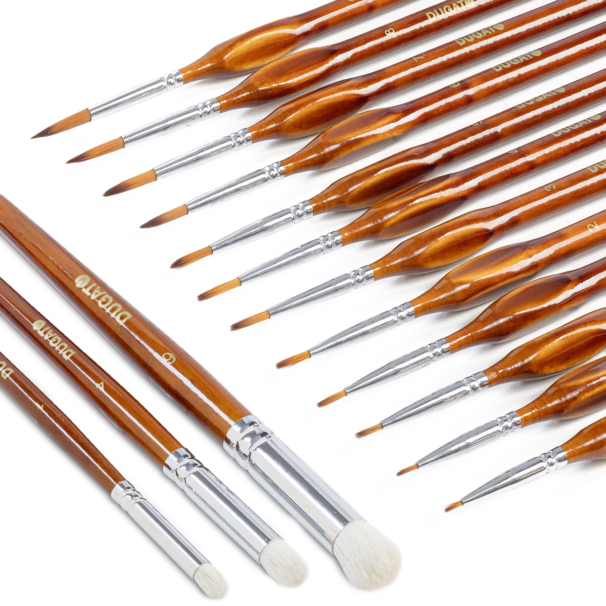 Snapklik.com : DUGATO 15pc Miniature & Dry Brush Paint Set - Fine ...