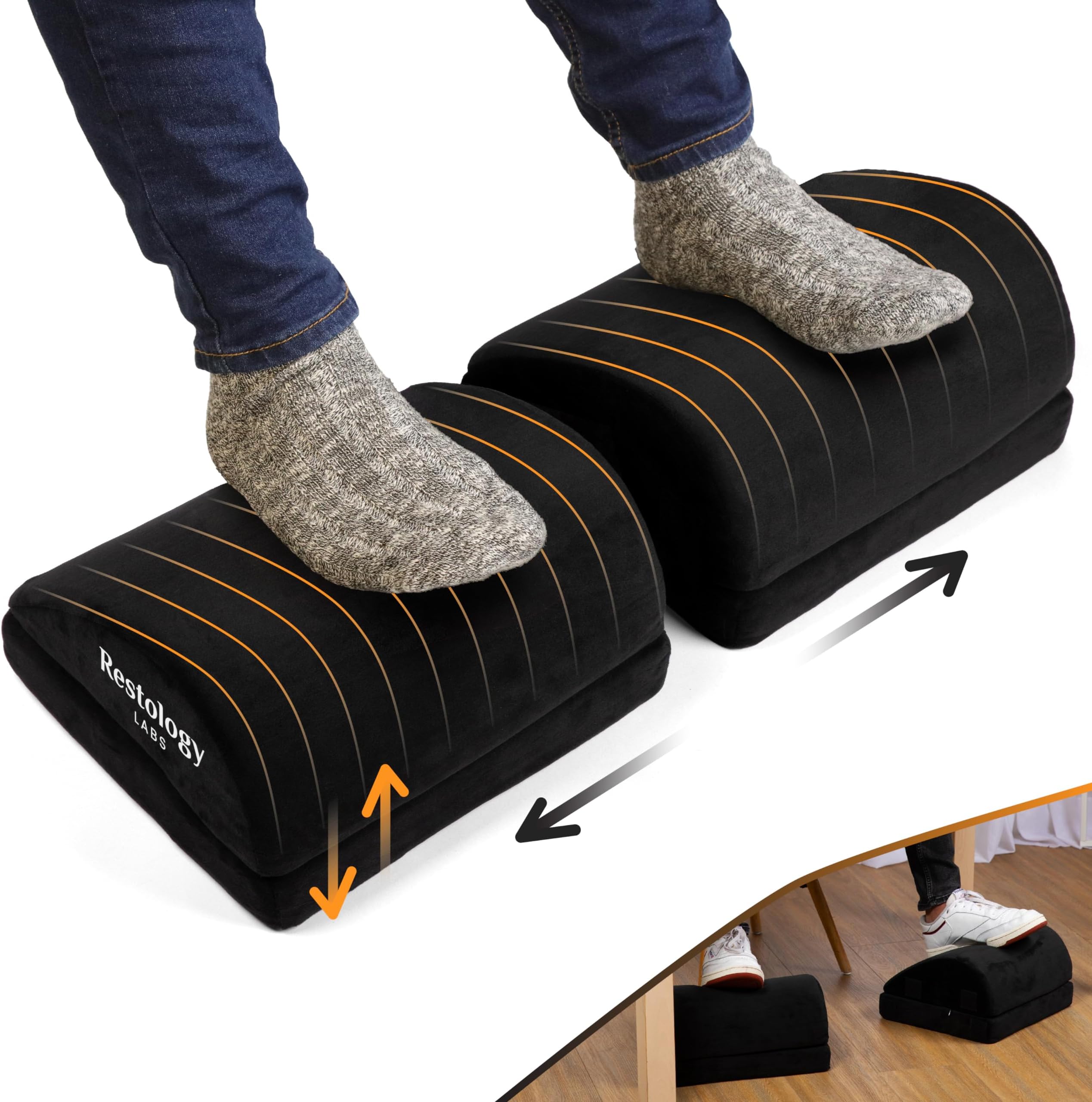 Amazon.com: InteVision Extra Large 2-in-1 Footrest for Added Height ...