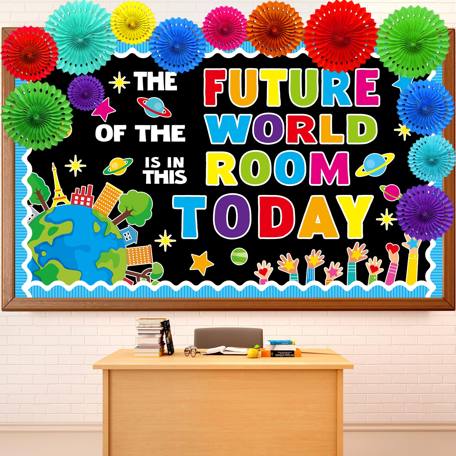 Amazon.com : 80pcs Motivational Bulletin Board 3D Classroom Decorations ...
