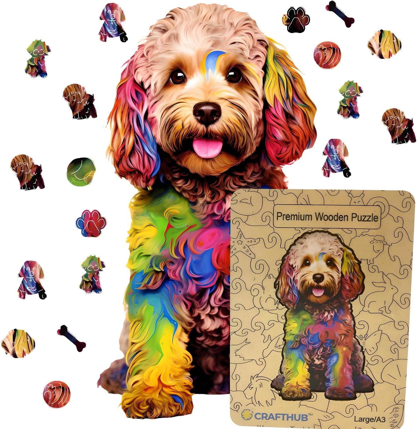 Amazon.com: Crafthub Animal Shaped Wooden Puzzles for Adults – A3 ...