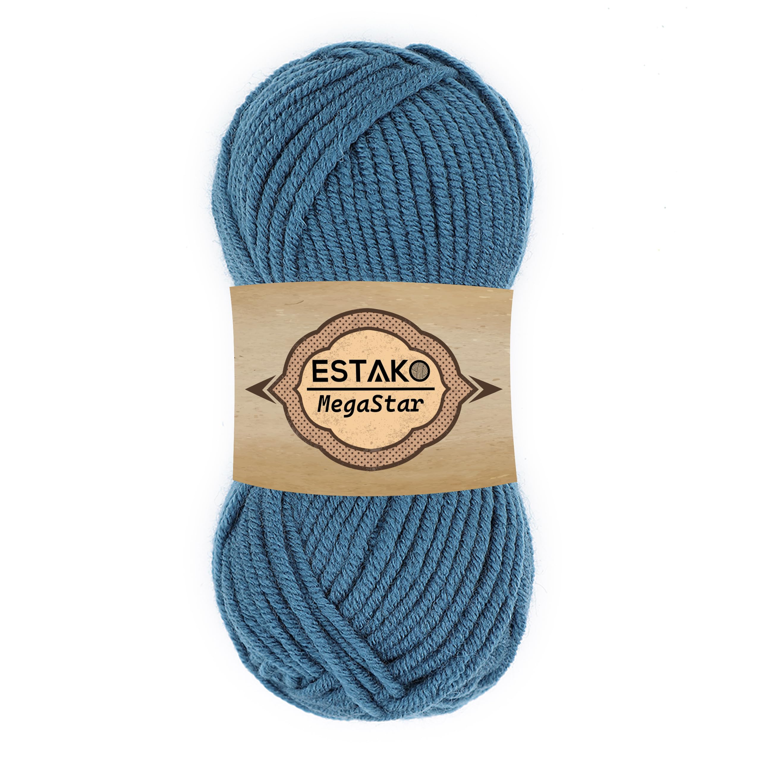 Amazon.com: Estako Megastar, 75% Acrylic 25% Wool Yarn, Soft, Chunky ...
