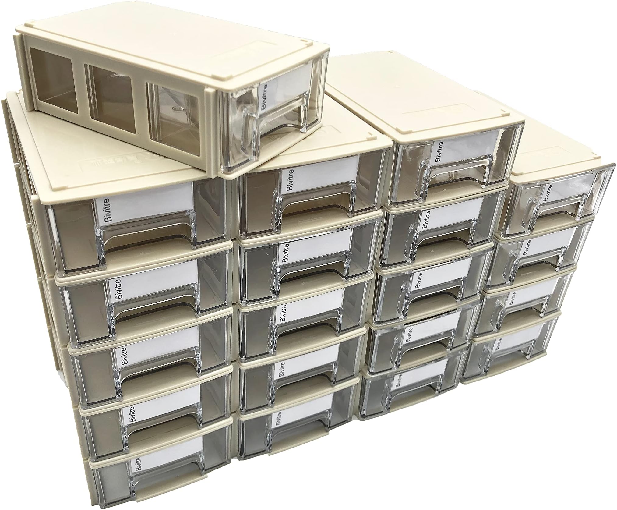 Amazon.com: ZIIYAN Set of 12 Plastic Desktop Stackable Modular Craft ...