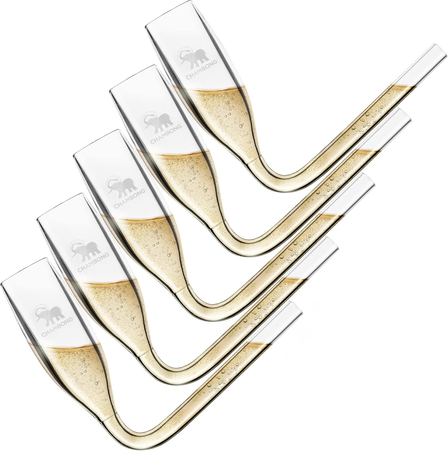 Amazon.com | CHAMBONG Plastic Champagne Flutes for Christmas Gifts ...