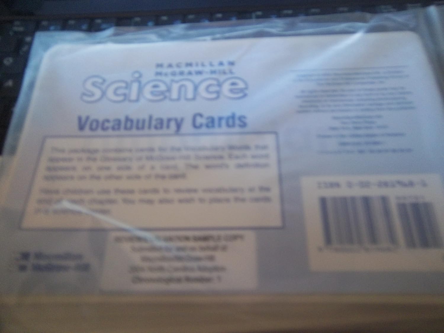Macmillan/McGraw-Hill Science, Grade 2, Vocabulary Cards (OLDER ...