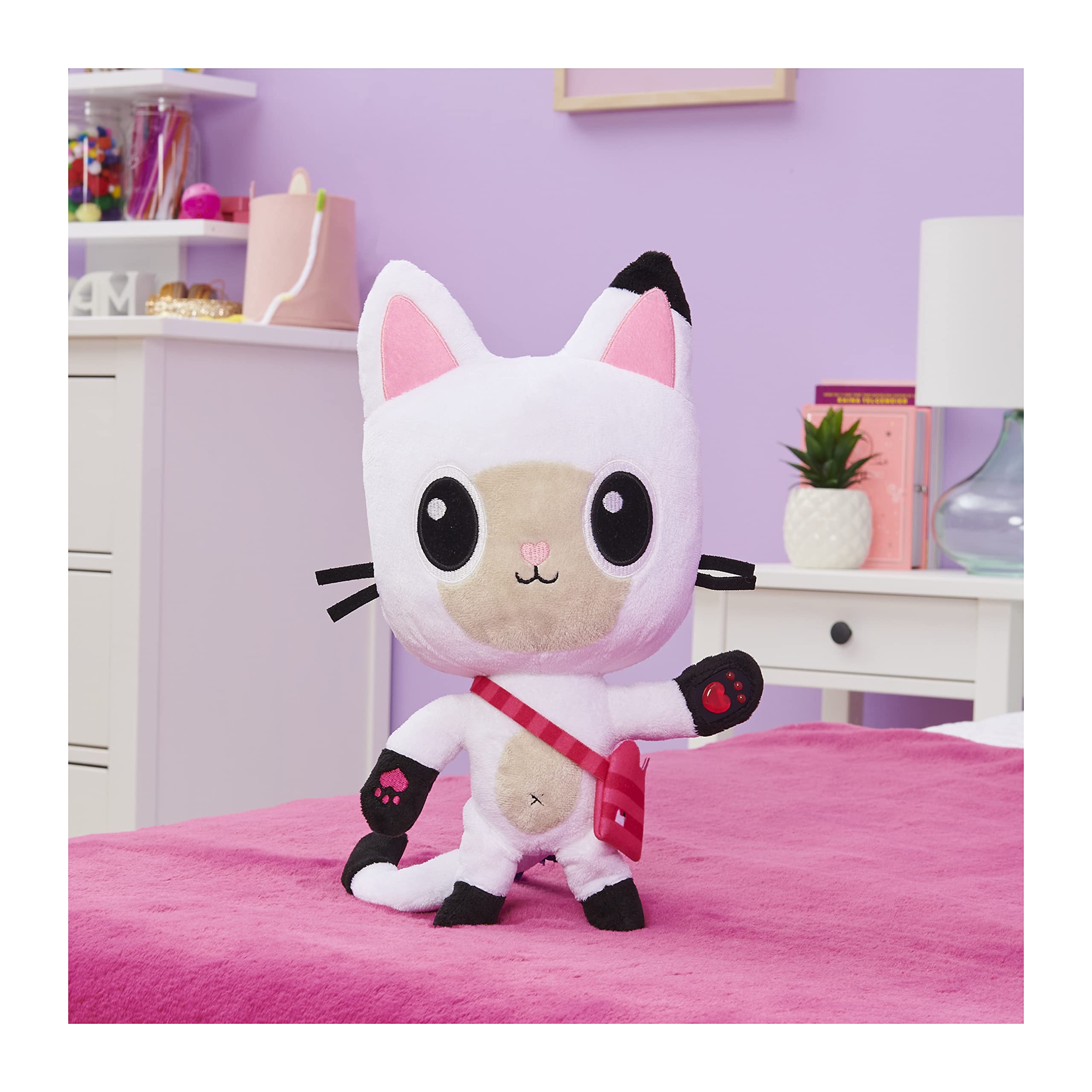 Gabby's Dollhouse, 13-inch Talking Pandy Paws Plush Toy with Lights ...