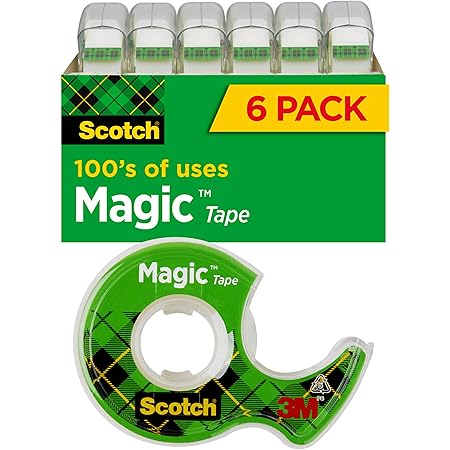 Amazon.com: Scotch Magic Tape, 1 Roll, Numerous Applications, Invisible ...