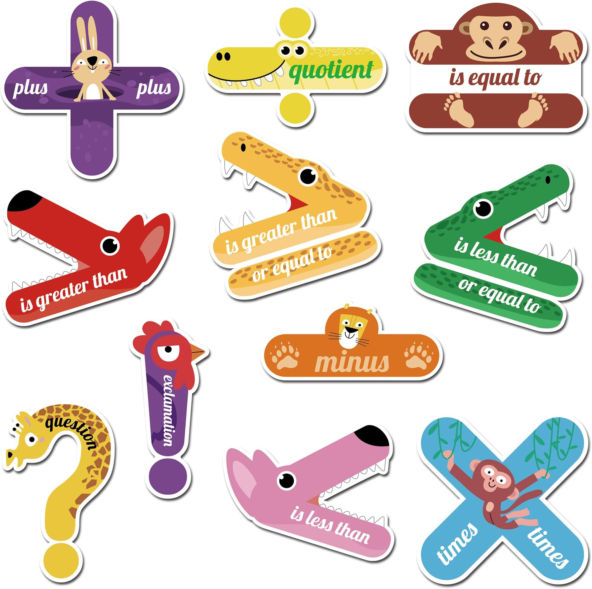 Amazon.com: 3 Magnetic Math Signs, Math Symbols Greater Than/Less Than ...