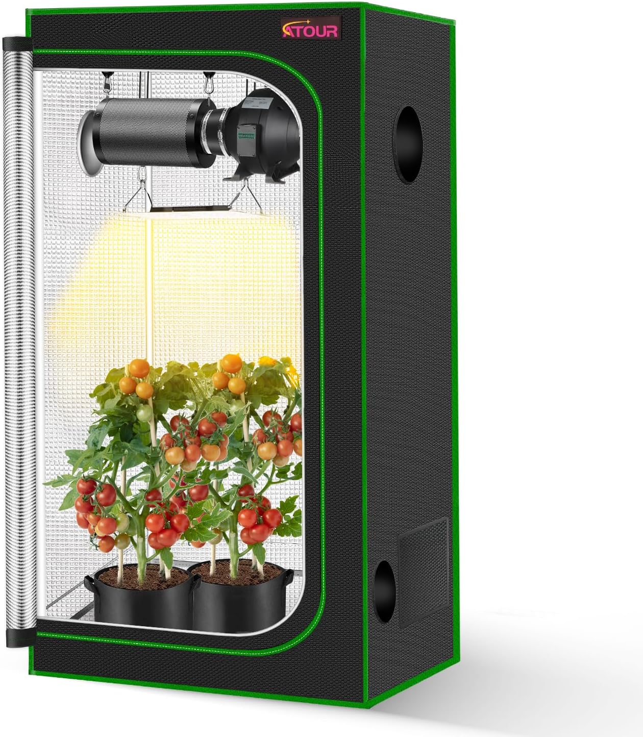 Amazon.com: CoolGrows Grow Tent, 32"x32"x63" Mylar Grow Tent with ...