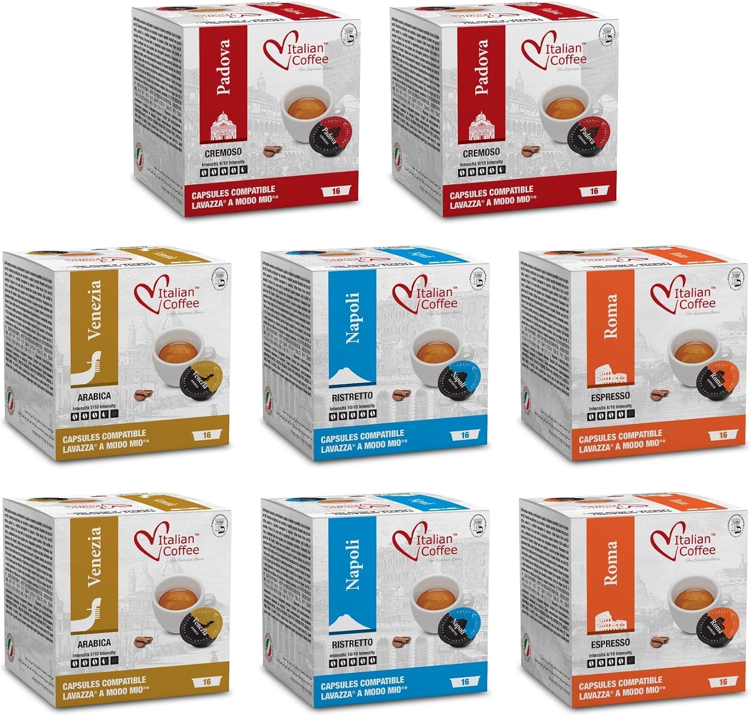 Italian Coffee capsules compatible with Lavazza A Modo Mio machines ...