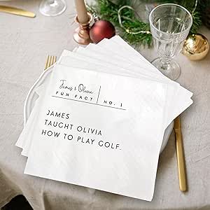 Amazon.com | LULLBABYMALL Personalized Fun Facts Napkins - Custom ...
