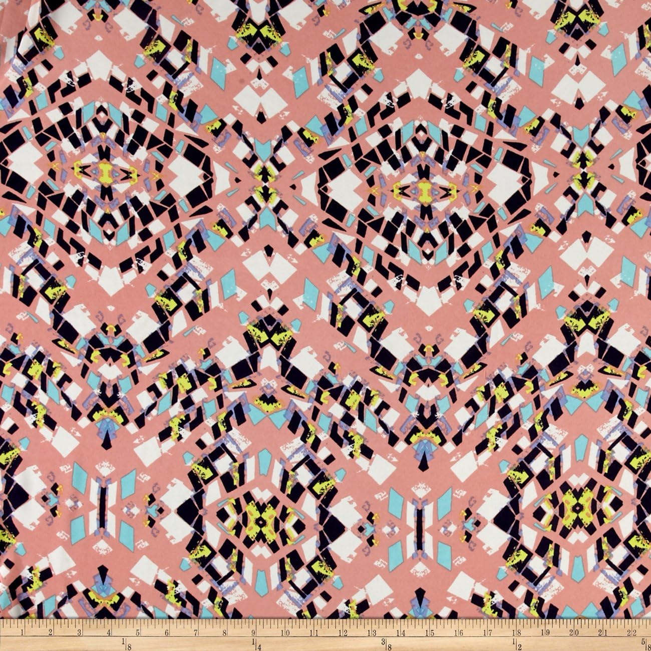 Amazon.com: Neiman Brothers Blush/Plum Stained Glass Dobby Crepe Print ...