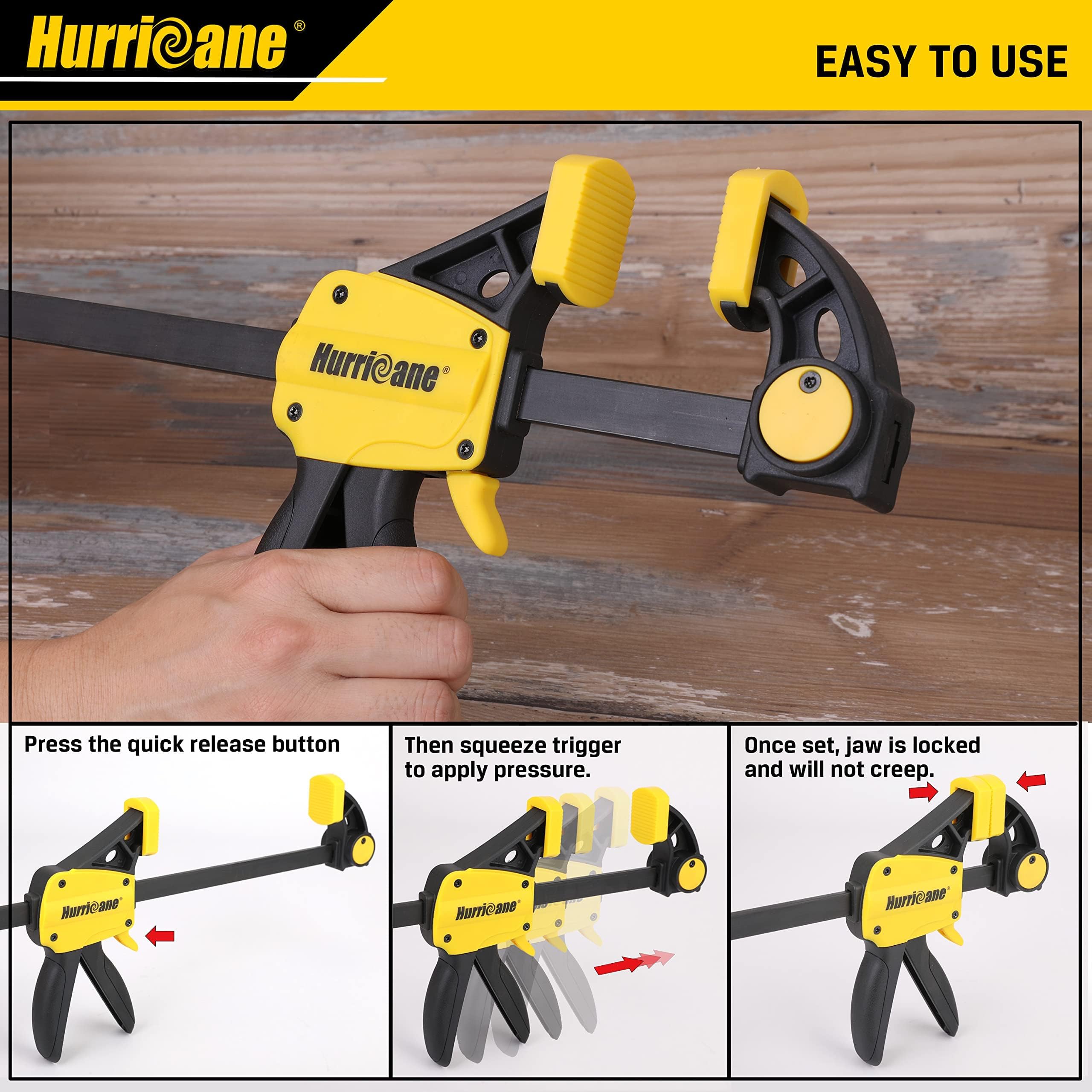 Snapklik.com : One-Handed Bar Clamps, 6 Pack Quick Release Set, 6x4 ...