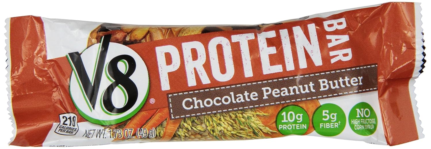 Amazon.com: V8 Protein Bar, Chocolate Peanut Butter, 1.73 Ounce (Pack ...