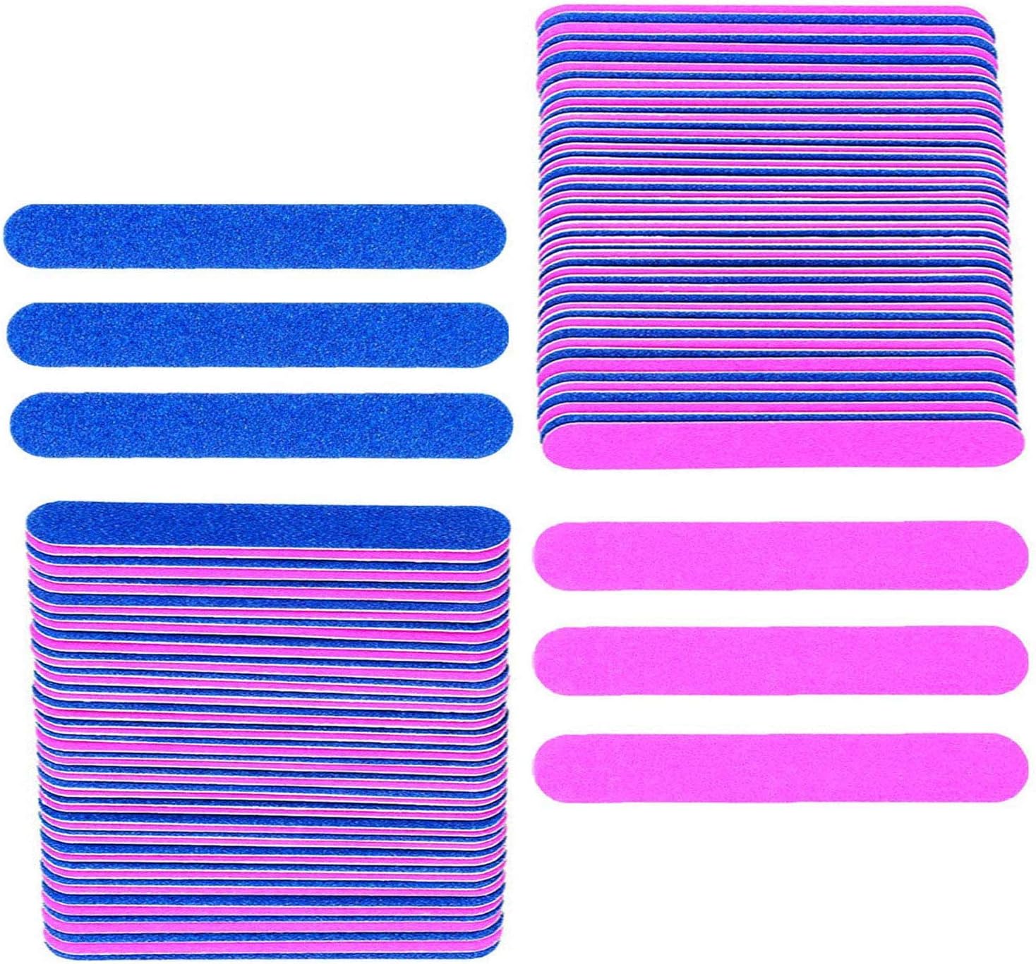 Amazon.com : KISEER Small Nail Files Bulk, 100 Pcs Disposable Double ...