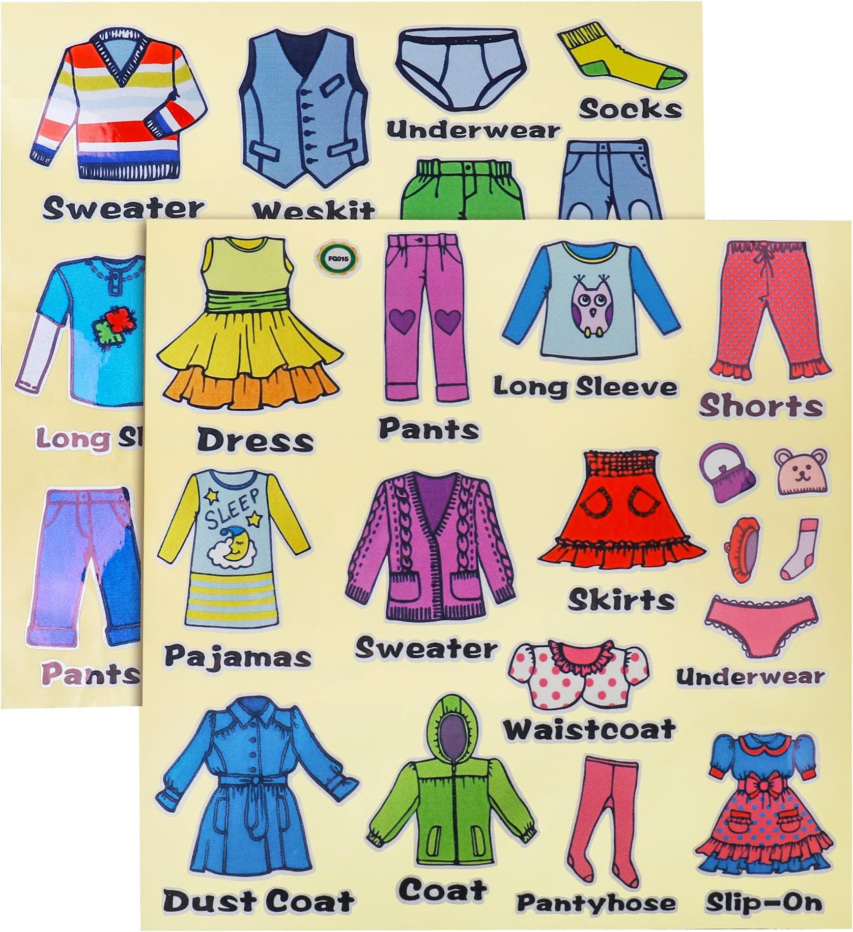 Amazon.com: DRWSSR Wardrobe Clothes Classification Label Stickers, Boys ...