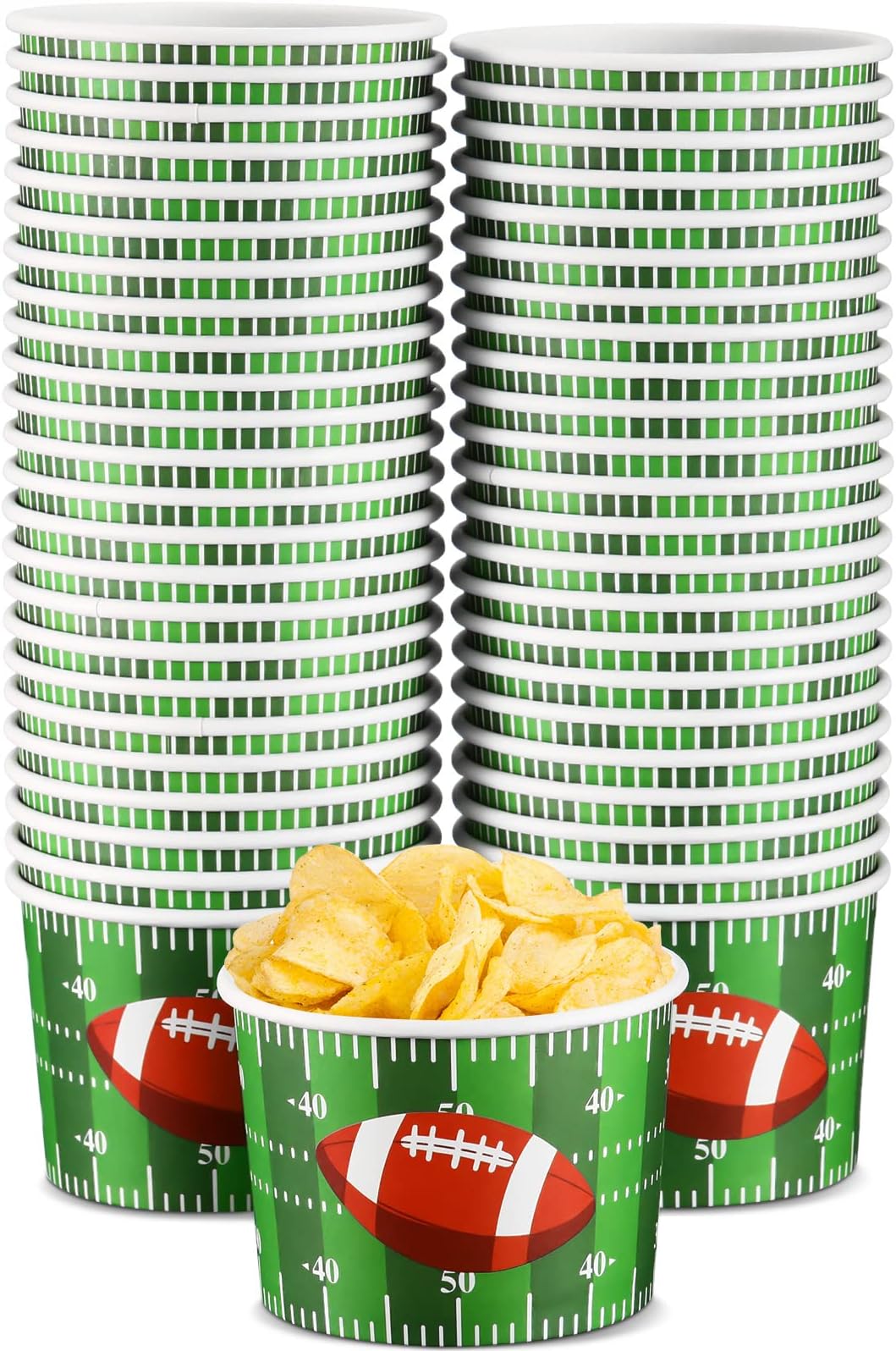 Amazon.com: BASHOUT Football Snack Bowls | 48 Pcs Football Party Snack ...