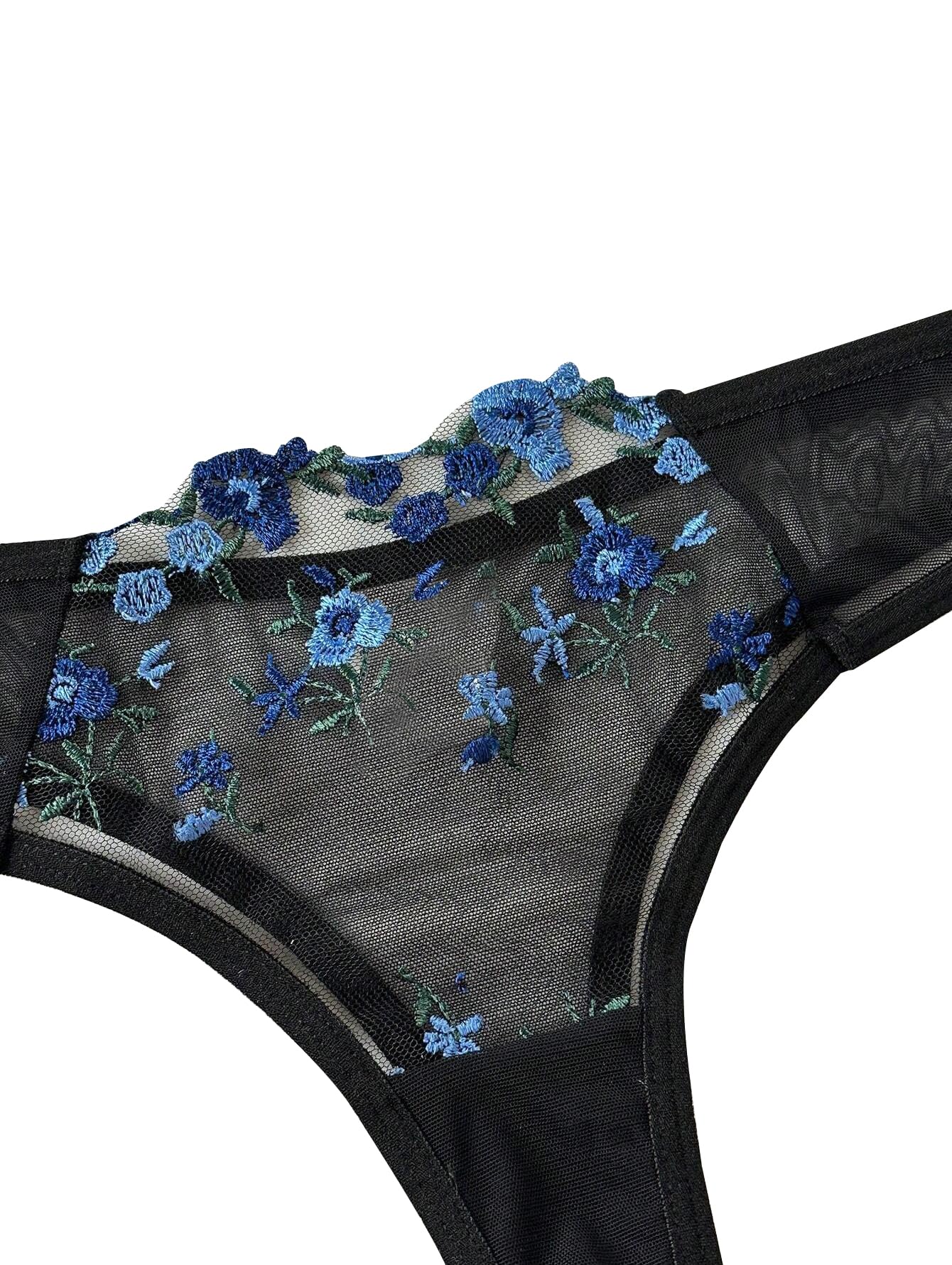 Snapklik.com : Women Sexy Floral Embroidered Mesh Sheer Underwire Push ...