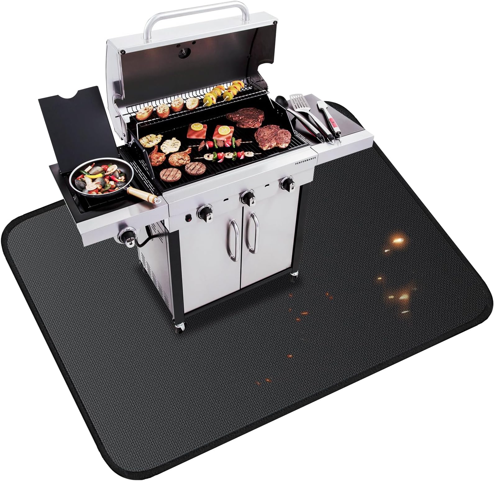 Amazon.com: WOLVETRAD 65 x 48 inches Under Grill Mat for Outdoor Grill ...