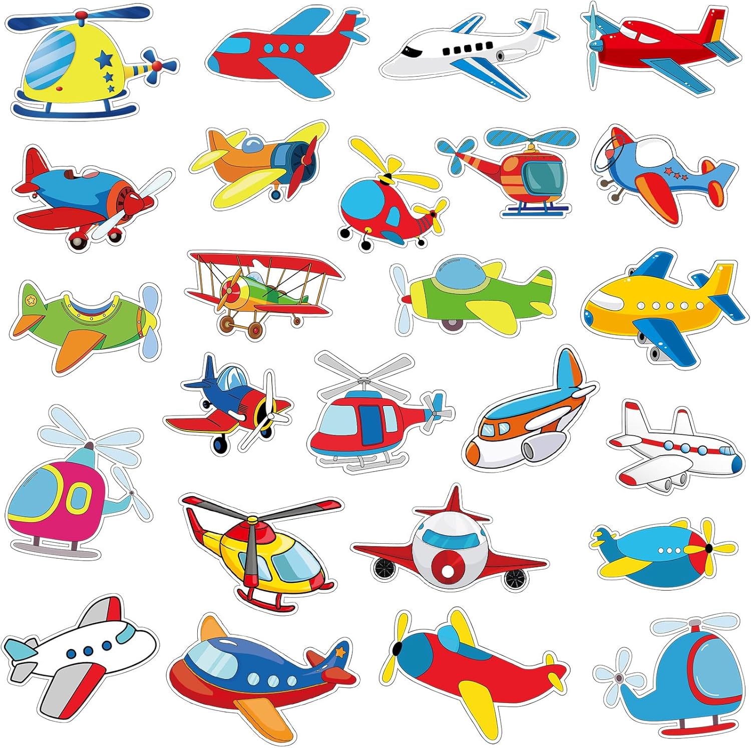 Amazon.com: Harloon 500 Pcs Aircraft Stickers Cute Cartoon Plane ...