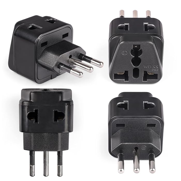 Buy Italy, Chile Power Plug Adapter by OREI, 2 in 1 USA Grounded ...
