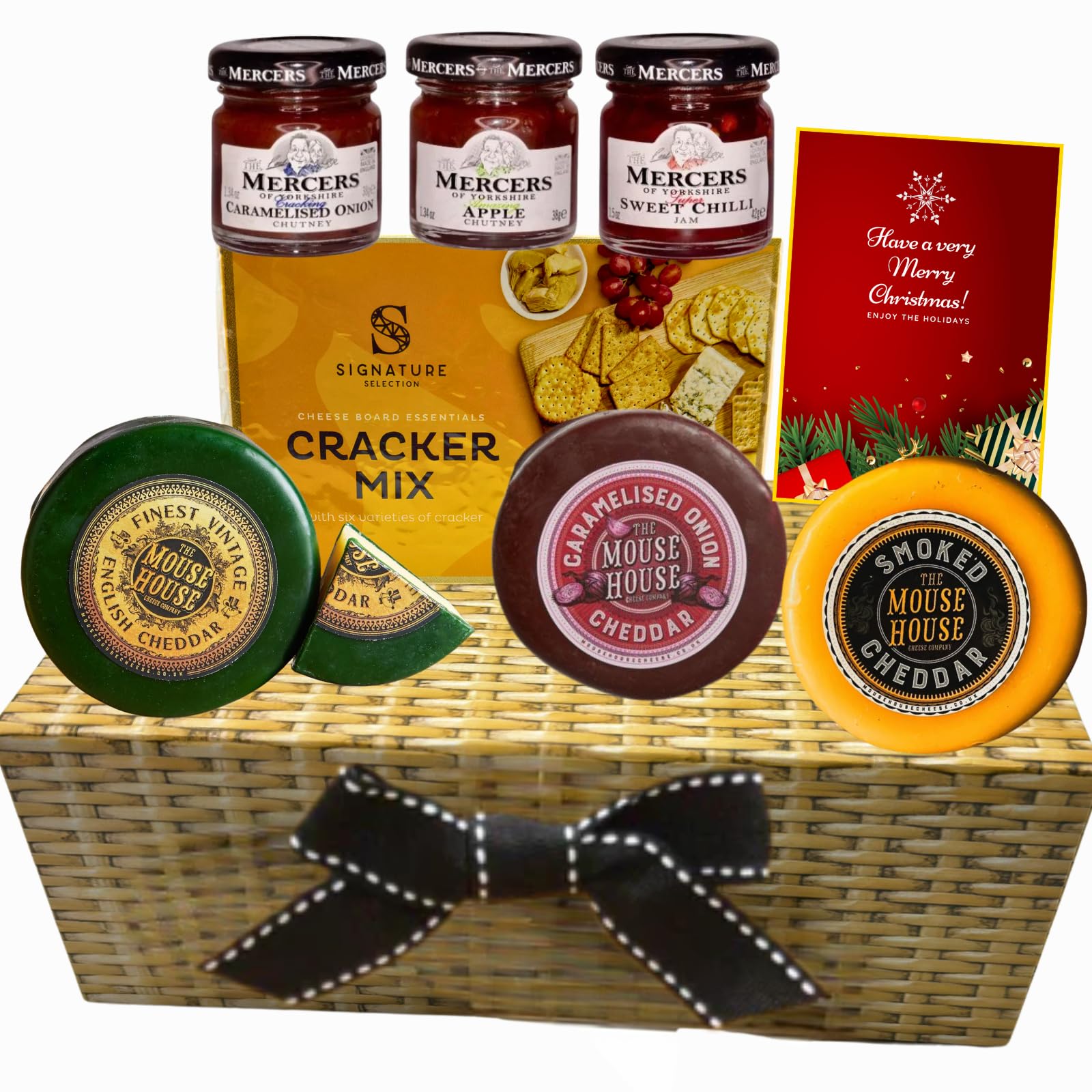 Cheese Hampers Gift Set - 3x Cheese Truckle Selection, Chutney, Cheese ...