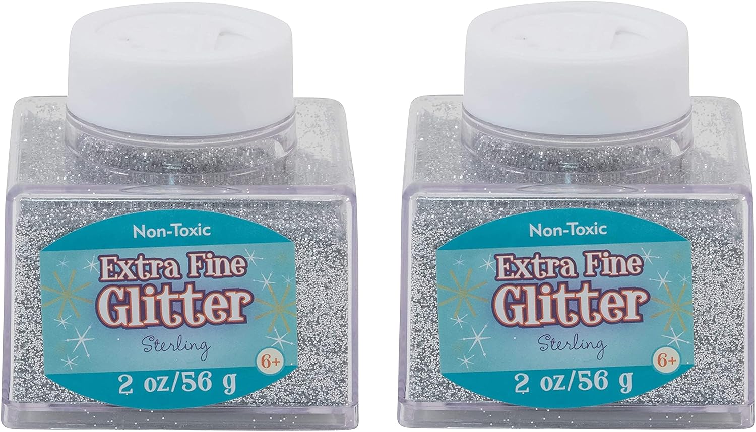 Amazon.com: Sulyn Silver Extra Fine Glitter Stacker Jar (2 Pack)