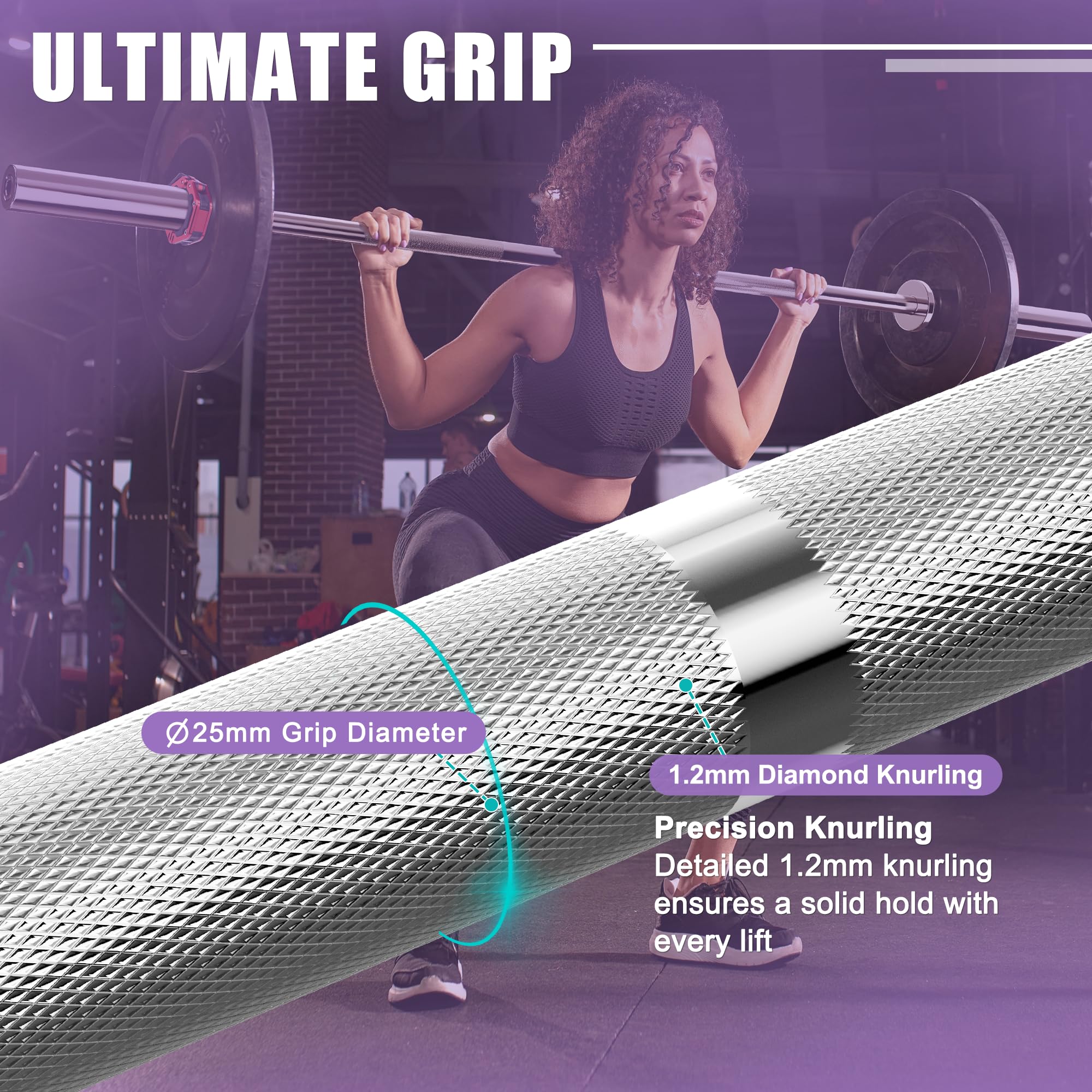 Snapklik.com : Olympic Barbell Curl Bar EZ Bar 4/5/6/7 FT Barbell Bar ...