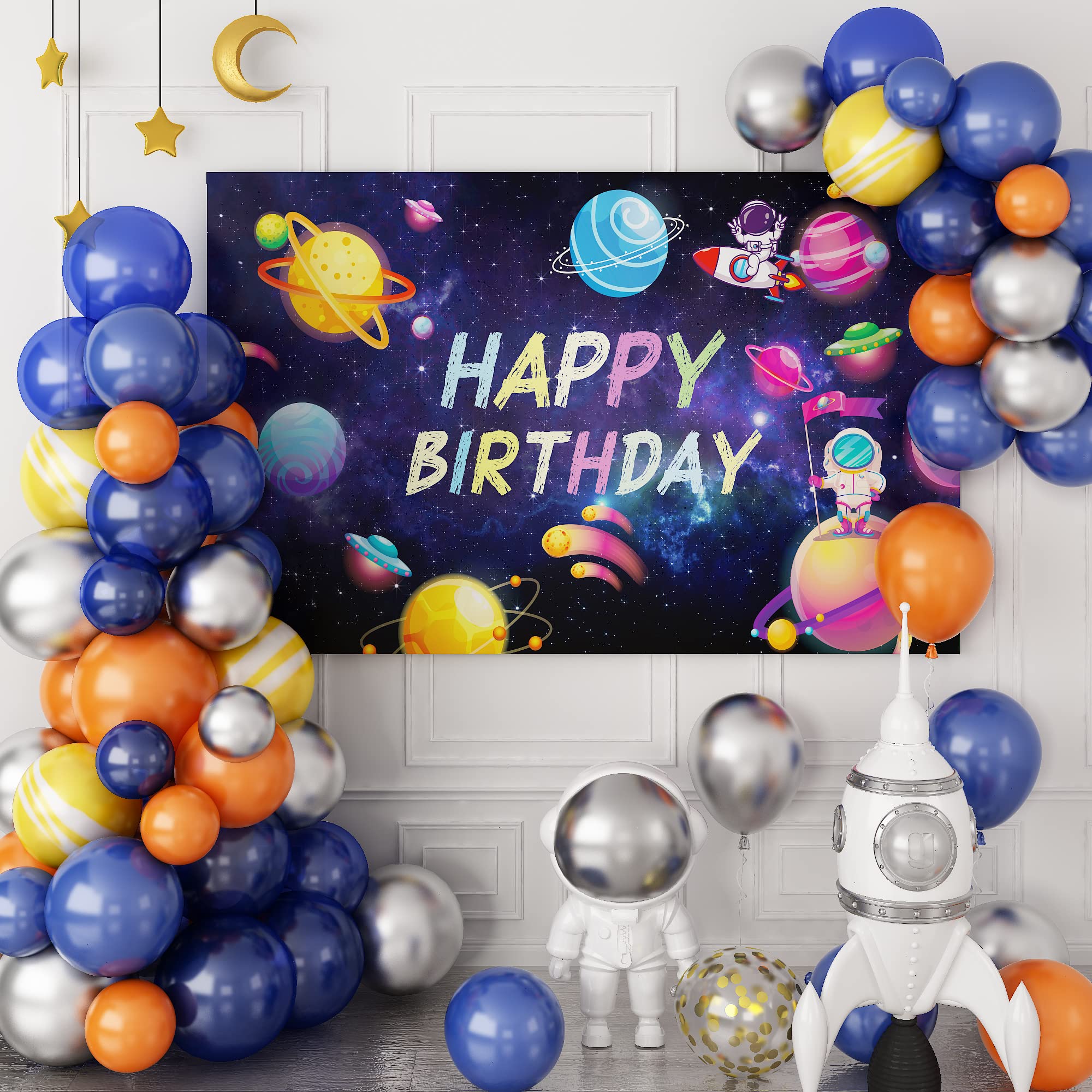 Buy Space Birthday Decorations, Outer Space Balloon Garland Arch Kit ...