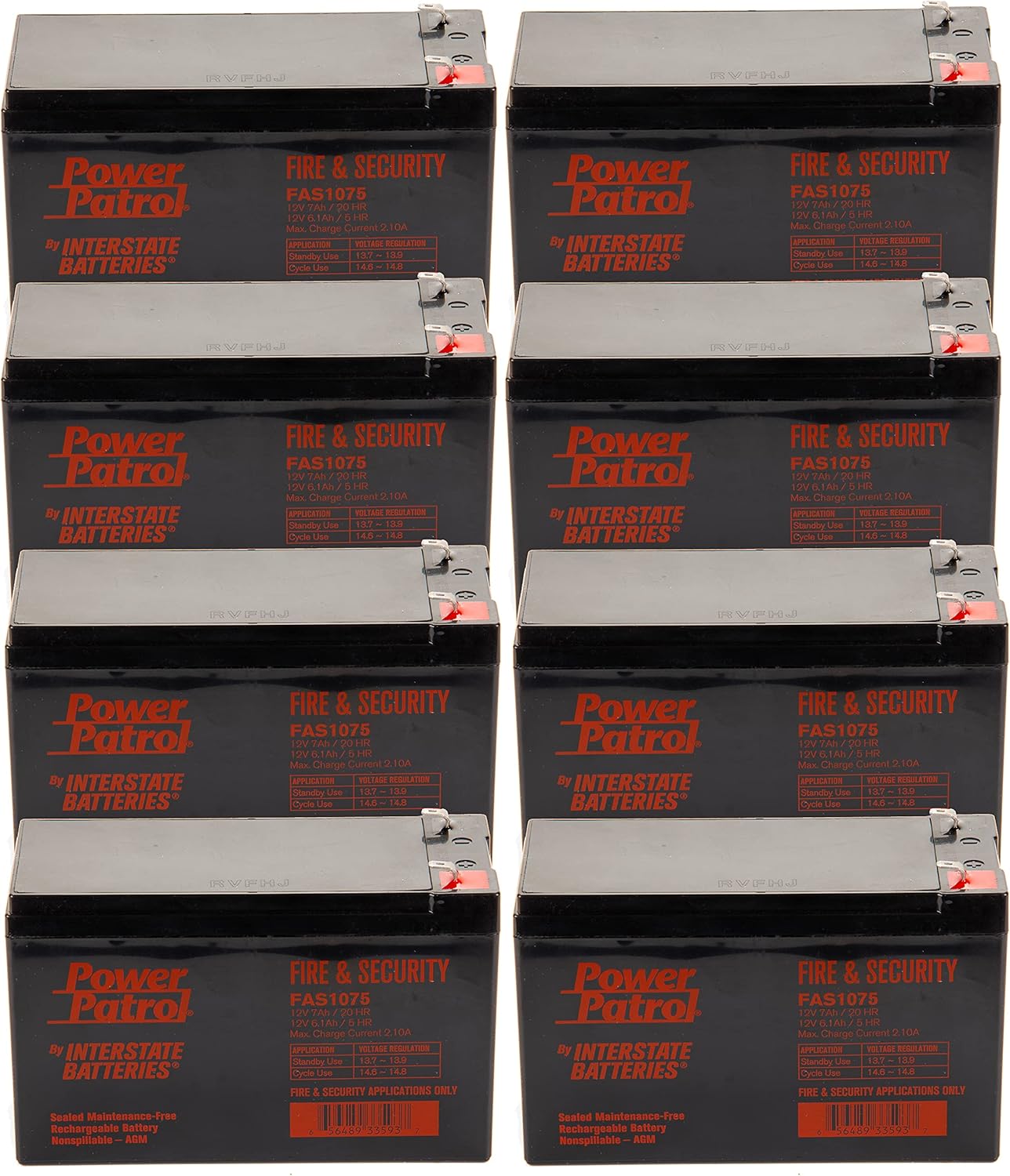 Interstate Batteries Power Patrol 12V 7Ah Fire & Security Battery ...