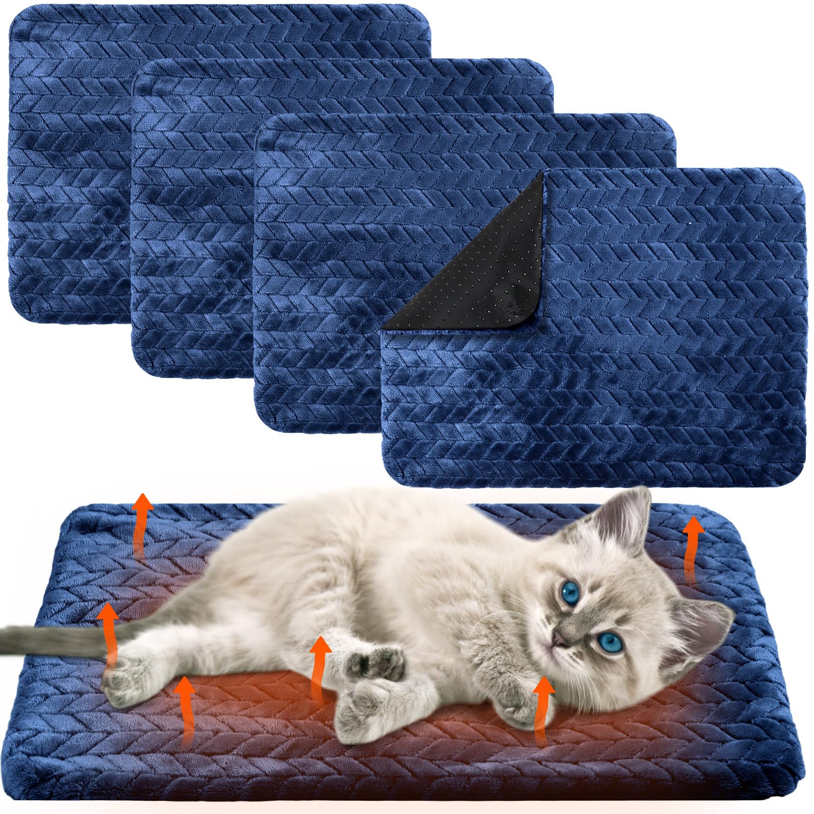 Amazon.com : Drydiet 4 Pack Self Heating Cat Pad Self Warming Cat Mat ...