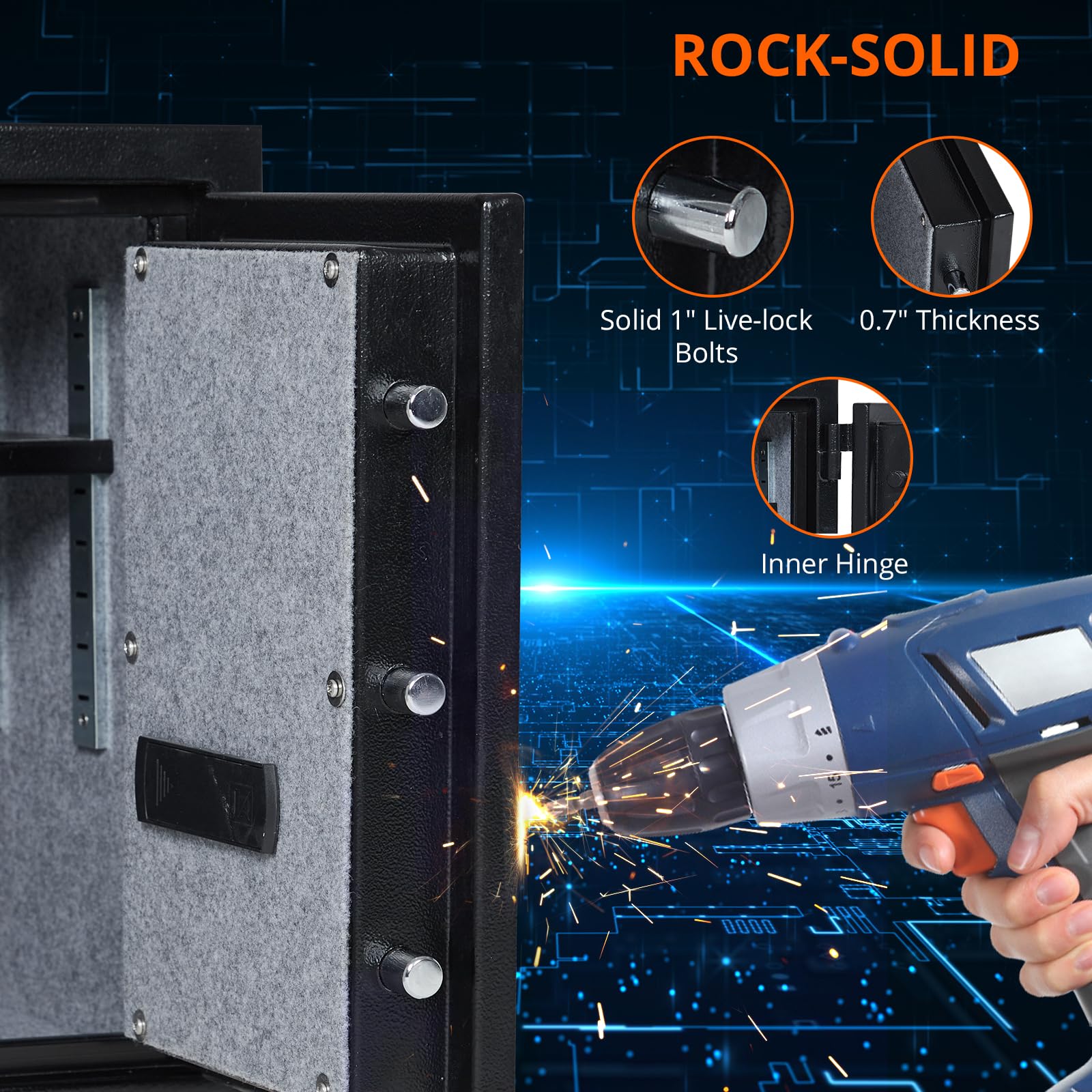 Snapklik.com : Fireproof And Waterproof Safe Box, 2 Cubic Feet Extra ...