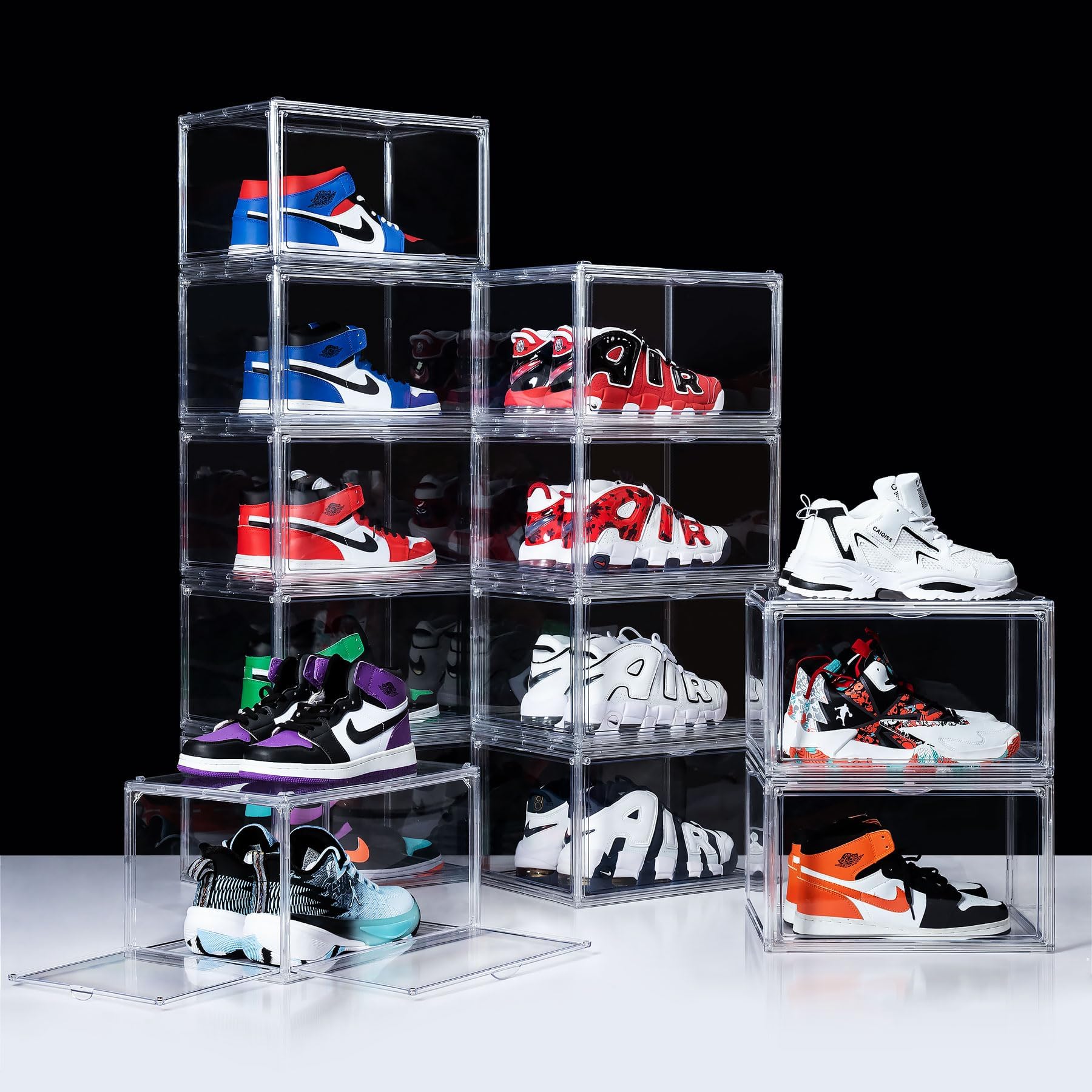 Amazon.com: 12 Pack Shoe Boxes, Clear Acrylic Stackable Plastic Sneaker ...