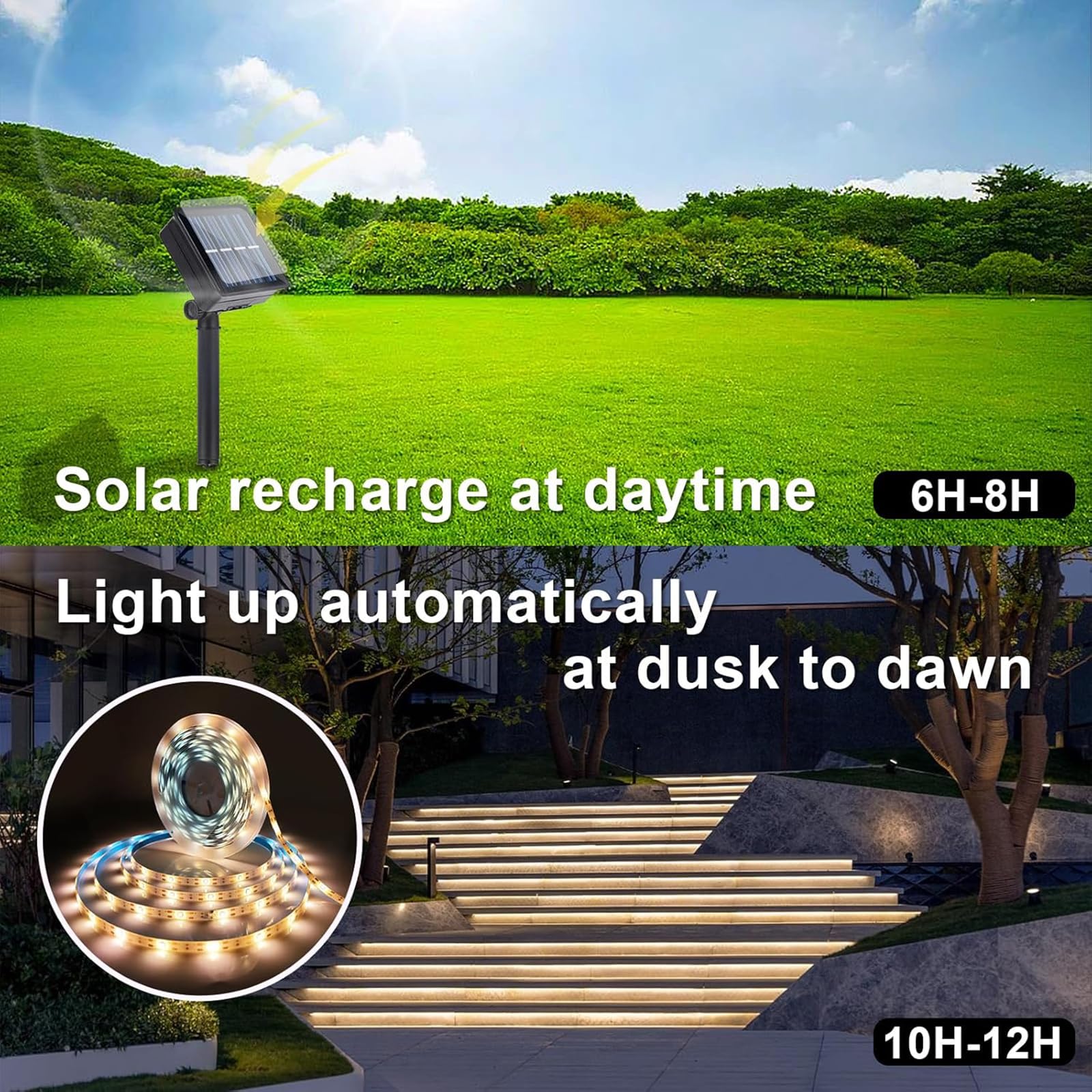 Solar Step Tape Lighting Quality Modern Waterproof Rechargeable Solar