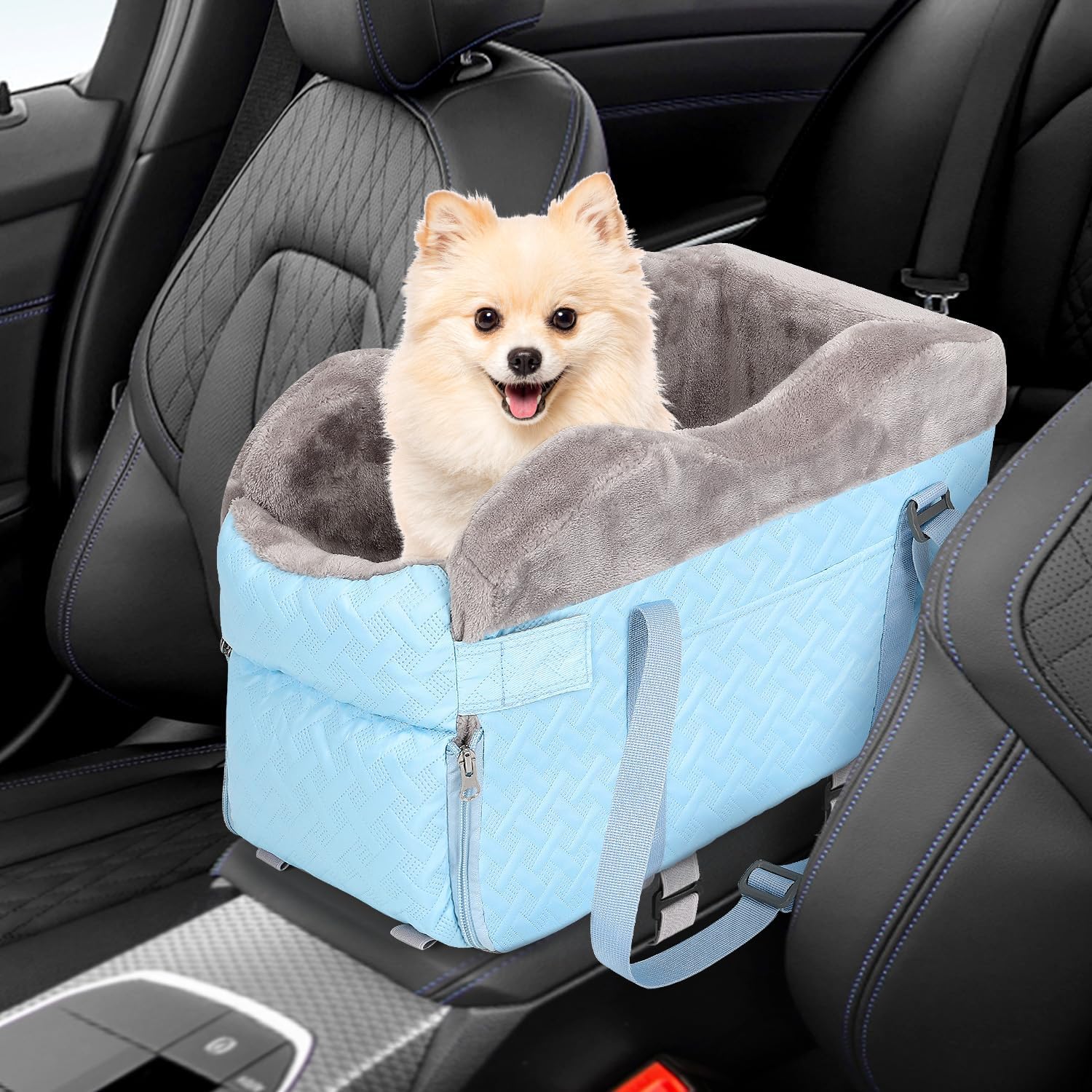SlowTon Center Console Dog Car Seat - Portable Car Seat with Washable ...