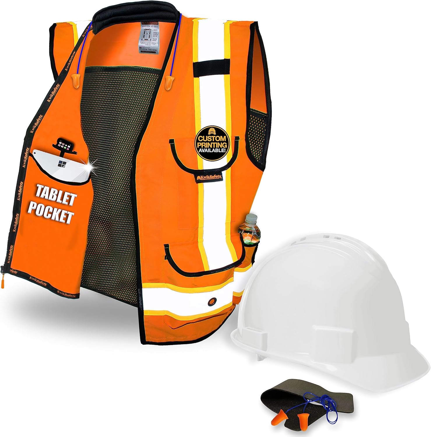 KwikSafety Godfather Class 2 Safety Vest [Orange, XL] + Turtle Shell ...