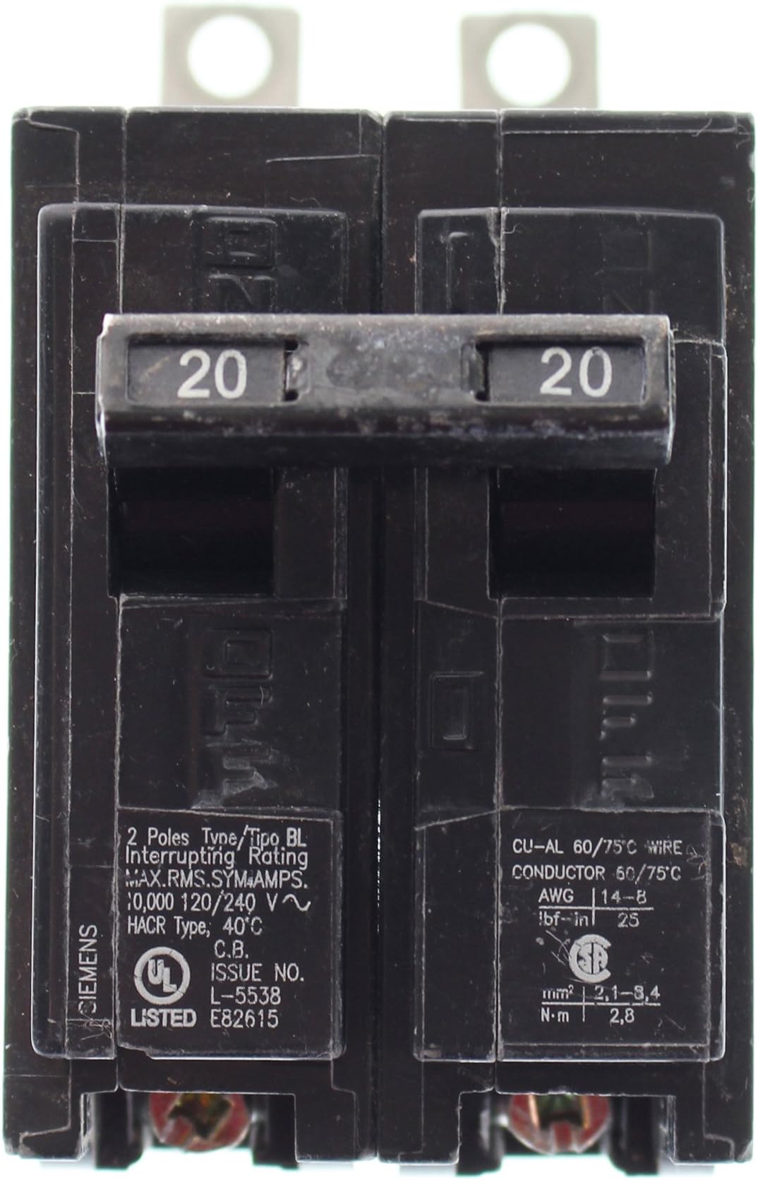 Siemens B240 40-Amp Double Pole 120/240-Volt 10KAIC Bolt in Breaker ...