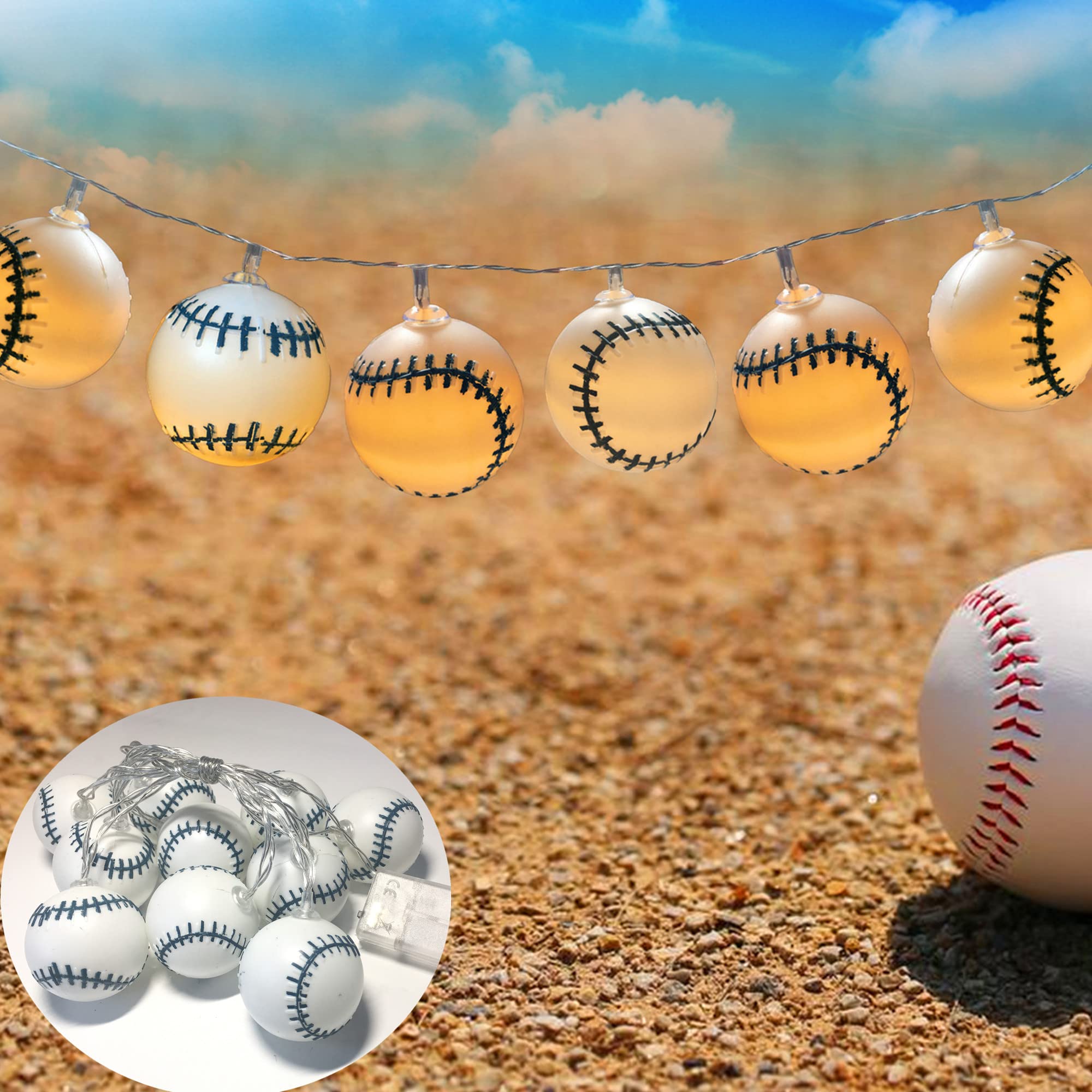 Baseball String Lights