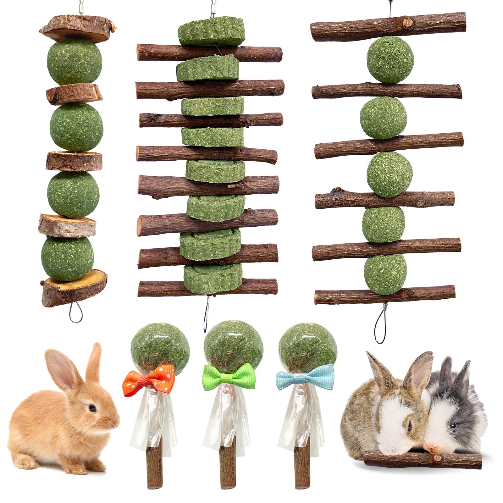 Amazon.com : Jorewood 3 Pcs Bunny Chew Toys with 3 Pcs Rabbit Chew ...