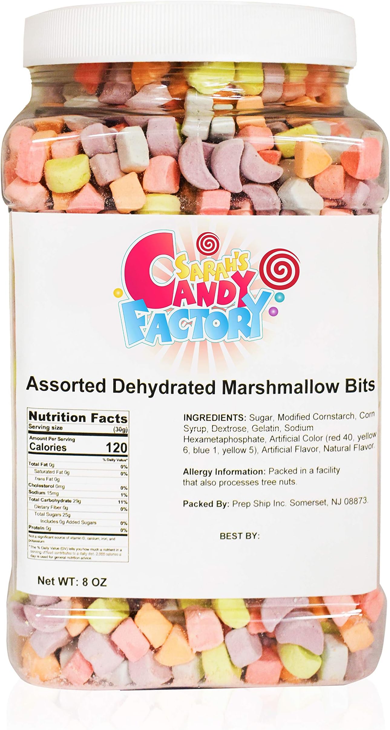 Amazon.com : Sarah's Candy Factory Assorted Dehydrated Marshmallow Bits ...