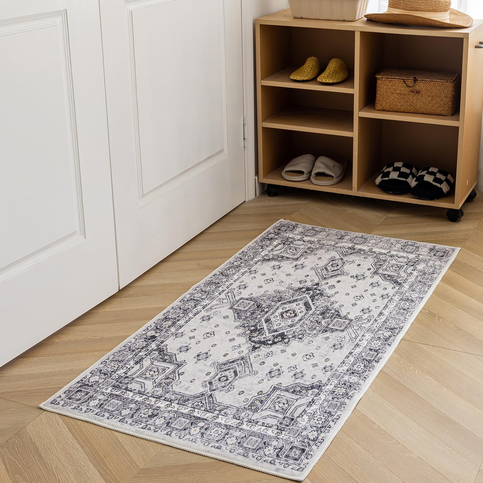 Amazon.com: KEKUOU Vintage Machine Washable Rug, 2x4 Entry Rug Non-Slip ...