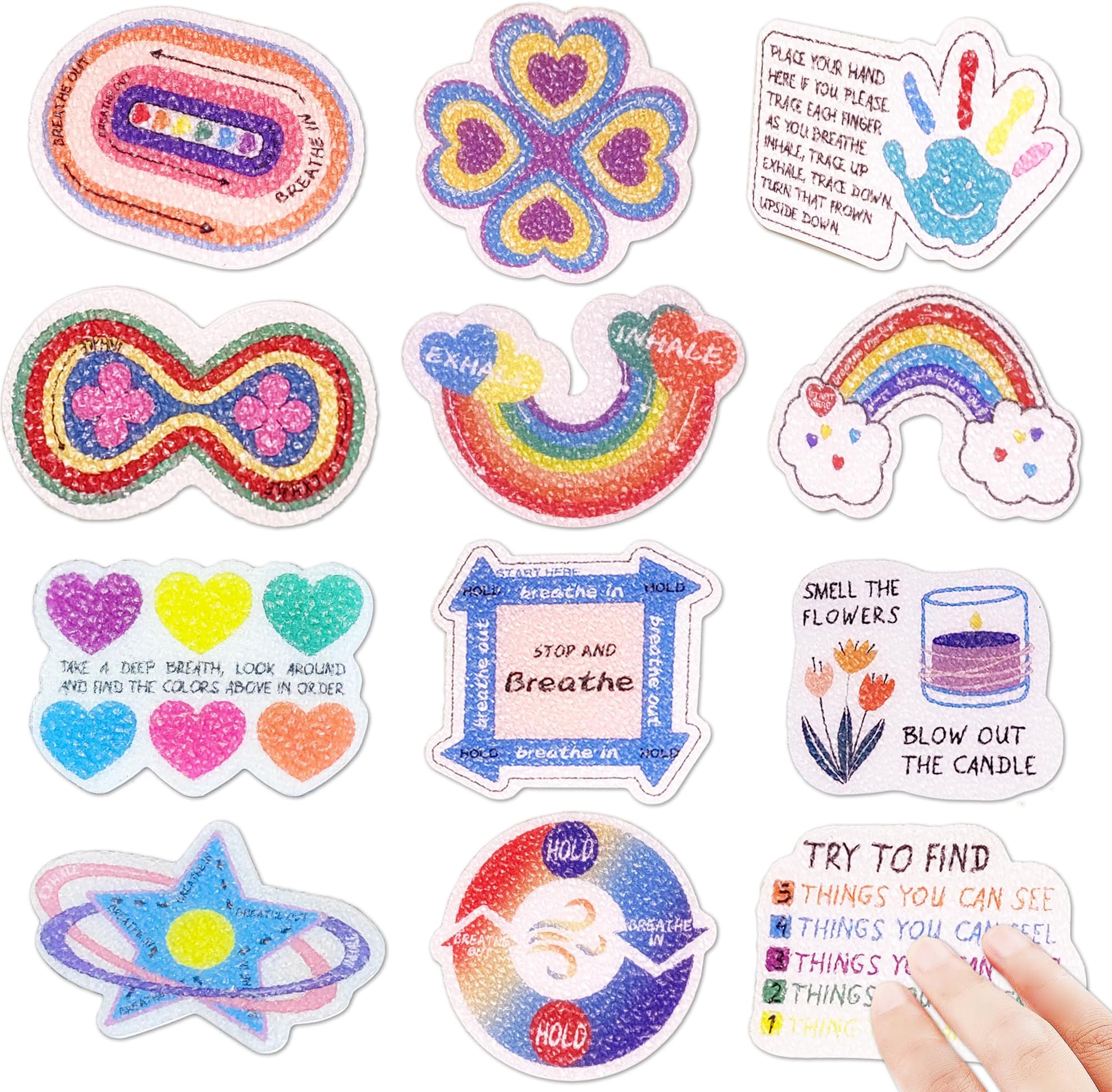 Amazon.com: TPBSITNS Vinyl Calming Strips, 36 Count - Reusable ...