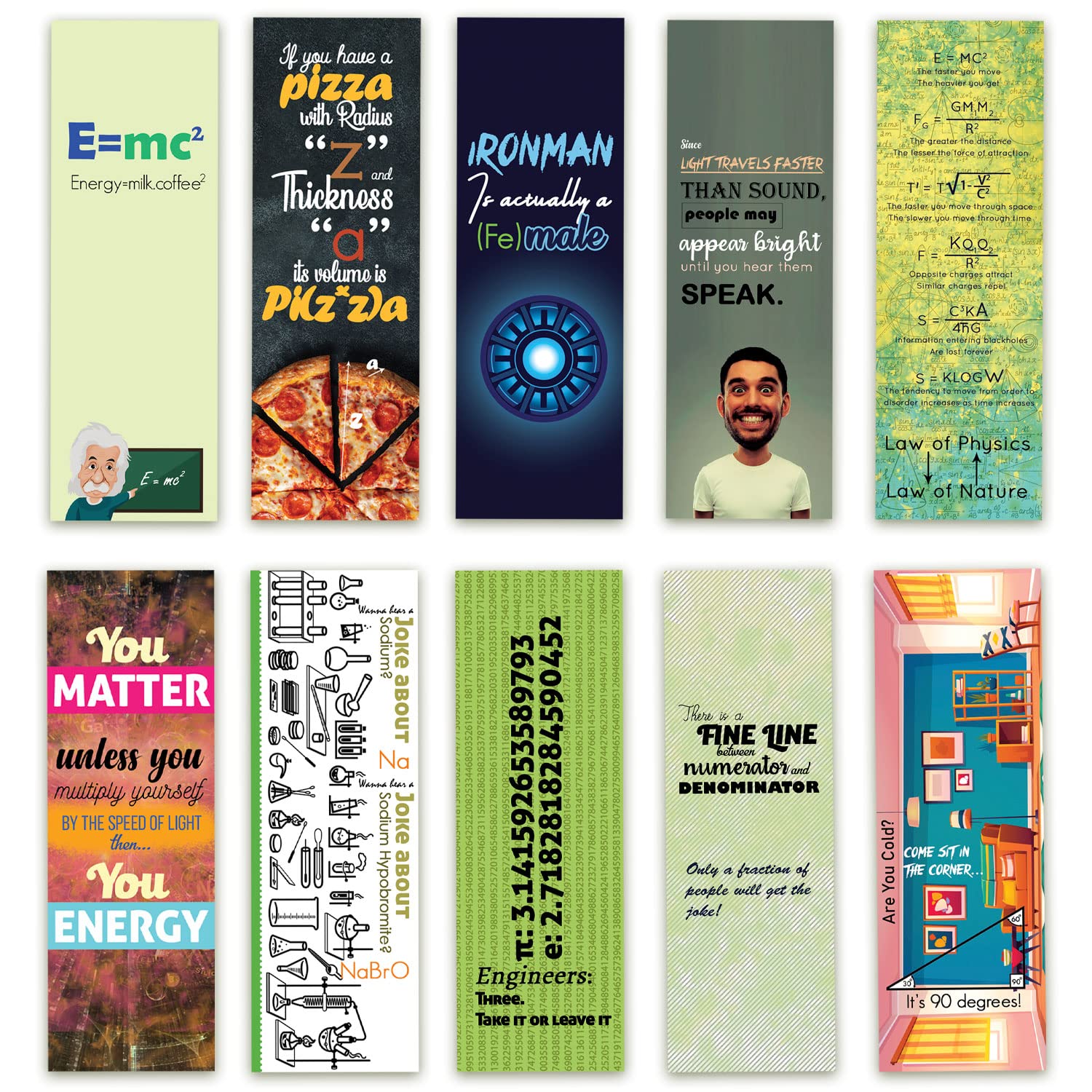 Creatie Bookmarks for Science Lovers | Pack of 50 | 1.75INx5.25IN ...