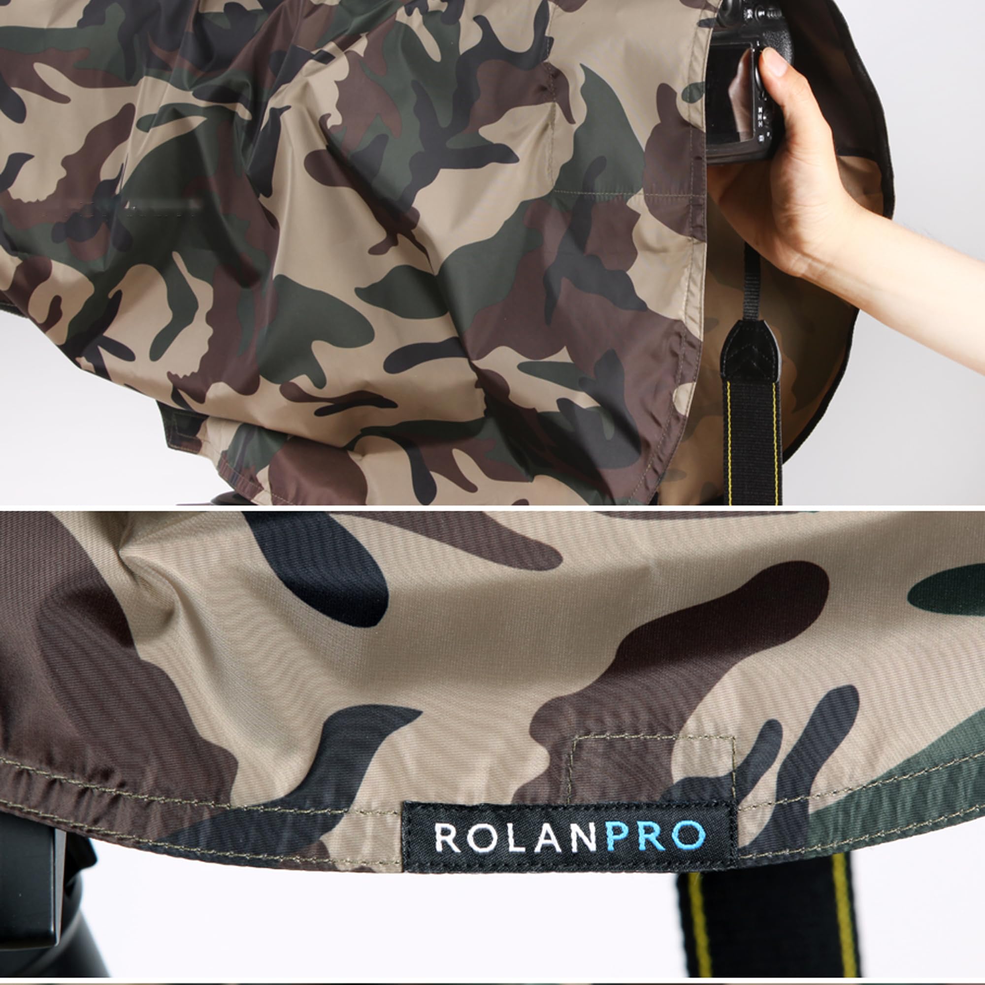 ROLANPRO Camo Raincoat ROLANPRO Camo Lens Rain Cover M Size - Weather ...
