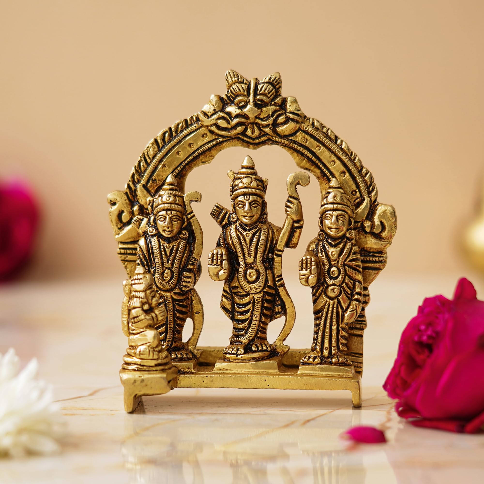 Buy Brass Ram Darbar Murti Lord Rama Laxman Sita and Hanuman Ji ...
