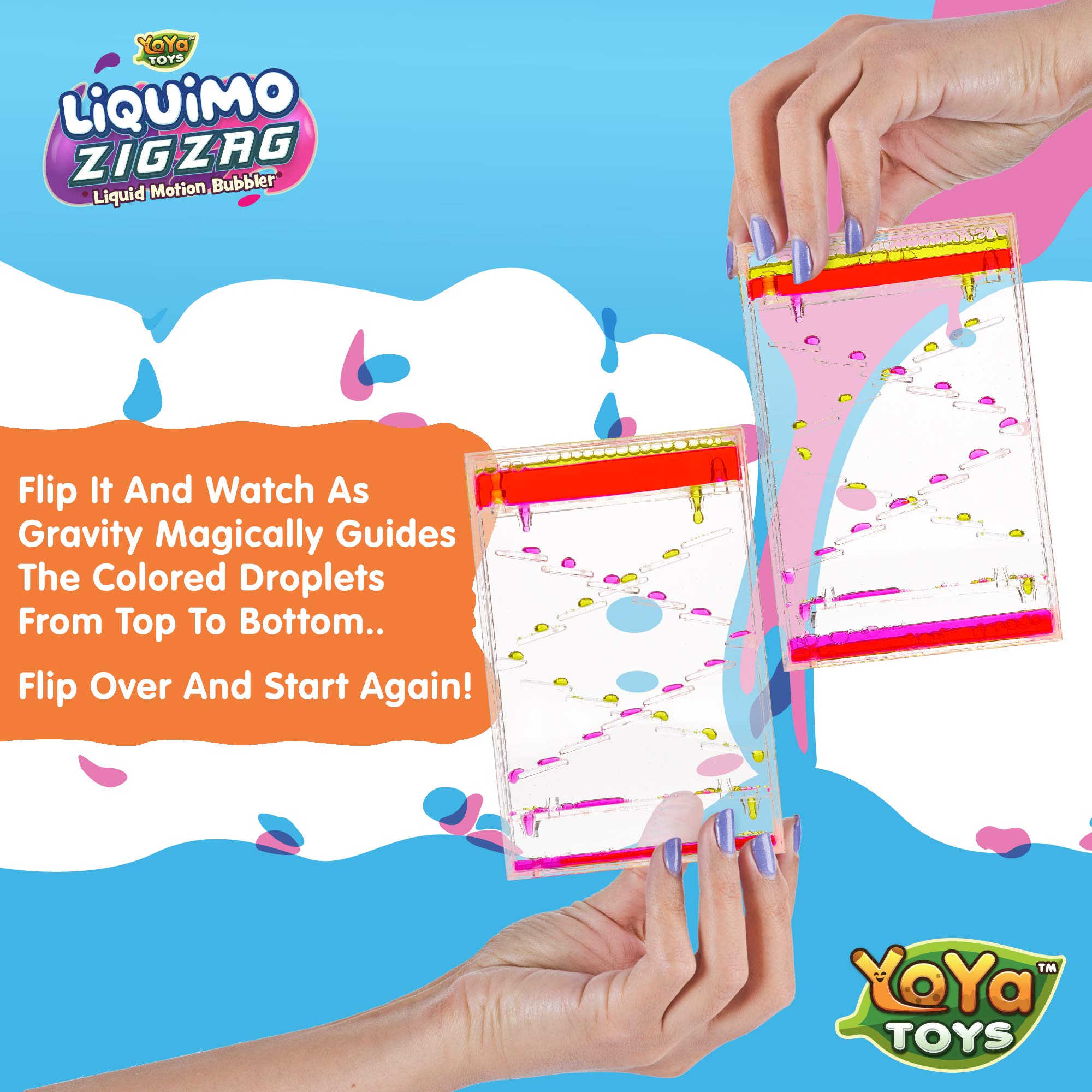 Snapklik.com : YoYa Toys Liquimo Liquid Zig Zag Motion Bubbler For Kids And Adults